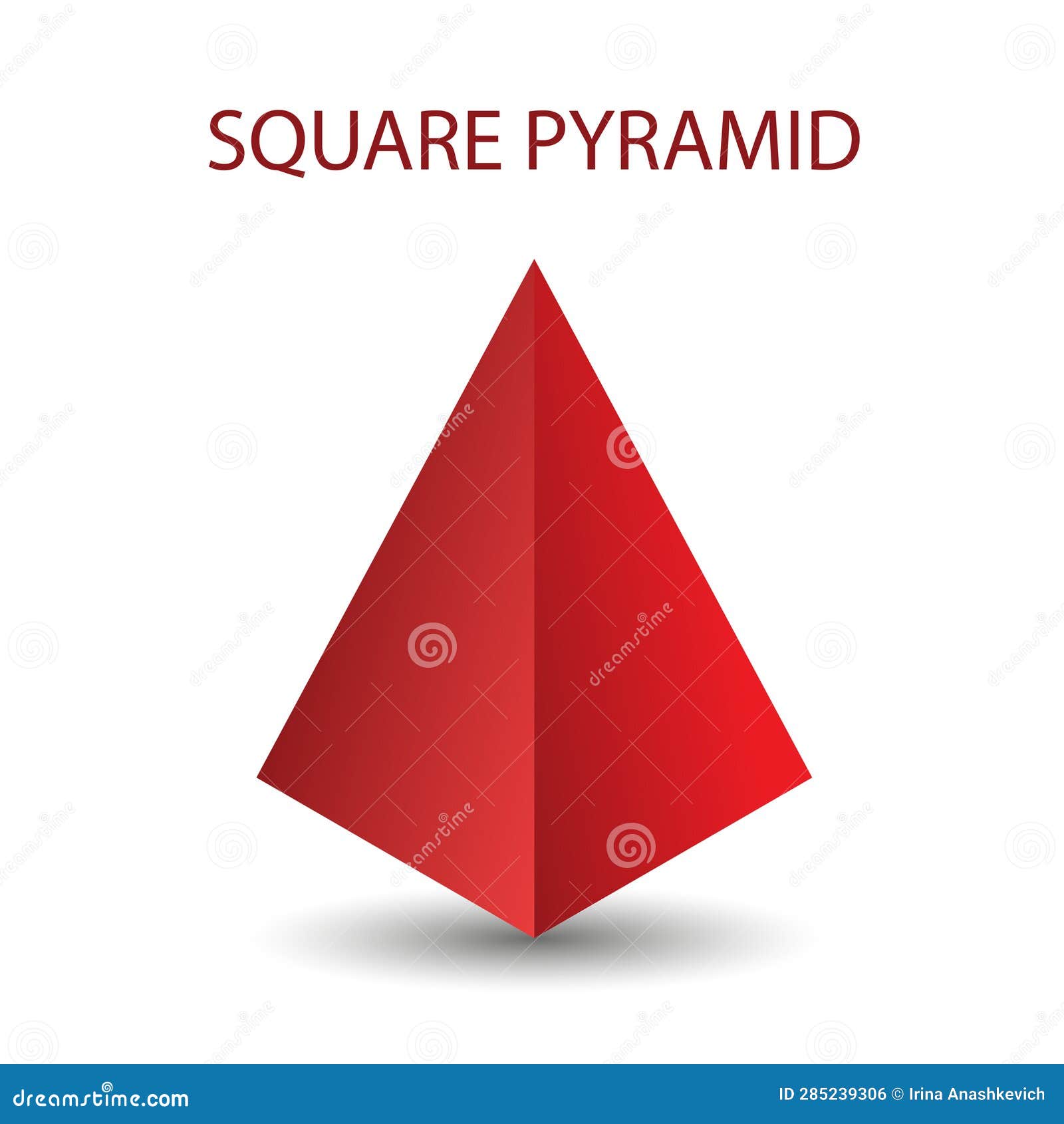 Vector Square Pyramid with Gradients and Shadow for Game, Icon, Package ...