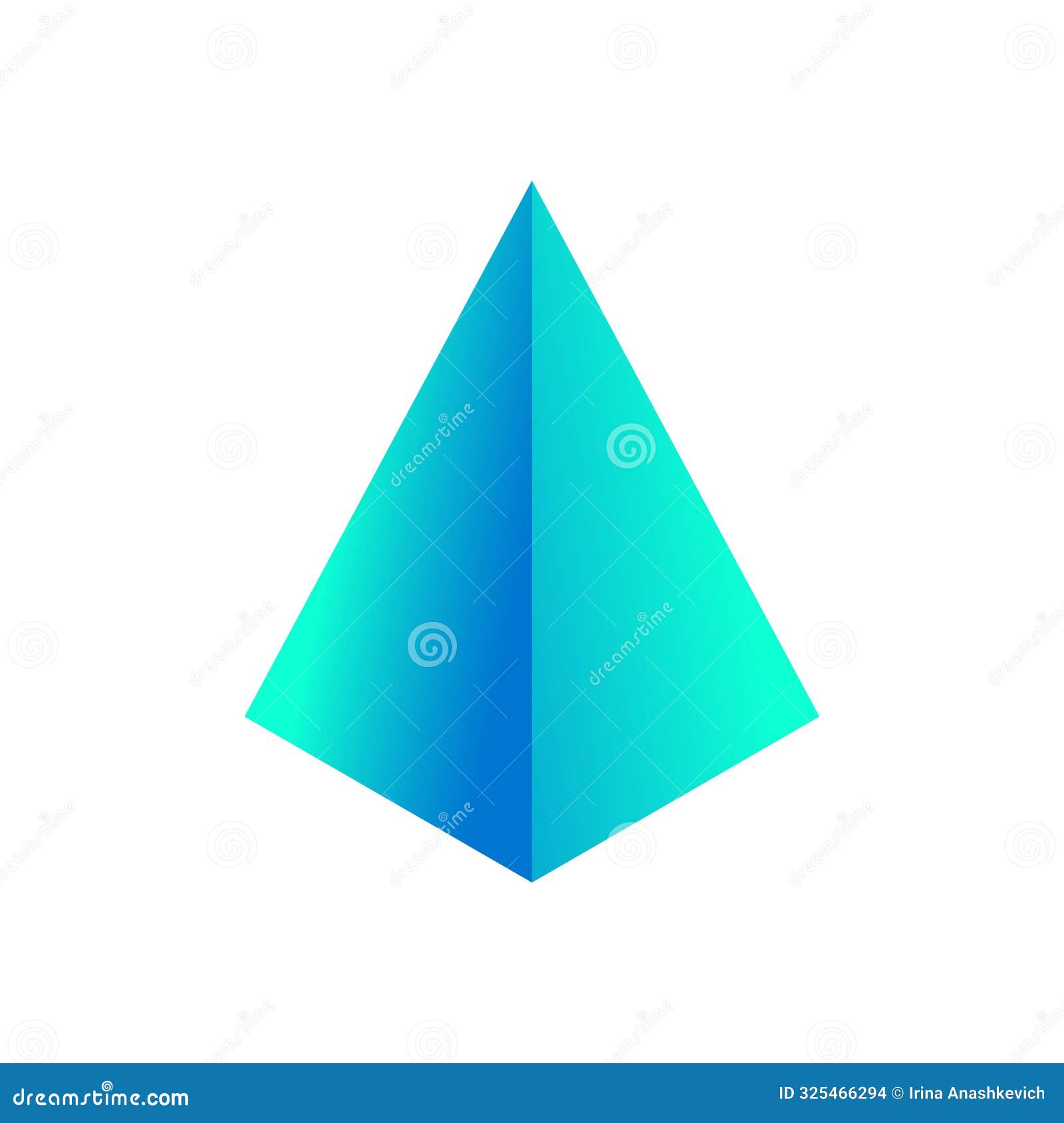 Vector Square Pyramid with Gradients and Shadow for Game, Icon, Package ...