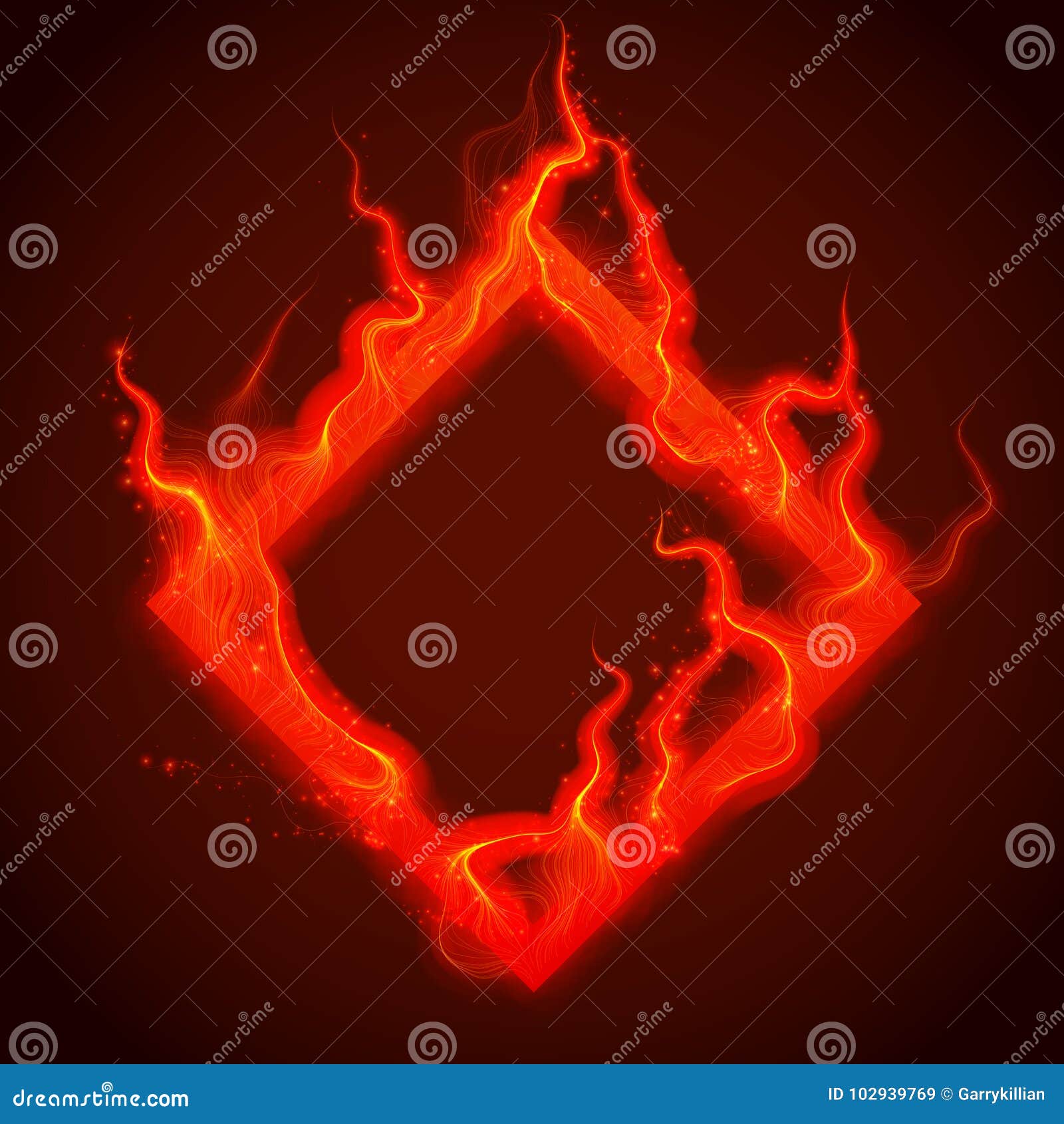 Burning Frame With Arrow Stock Image | CartoonDealer.com #2793013