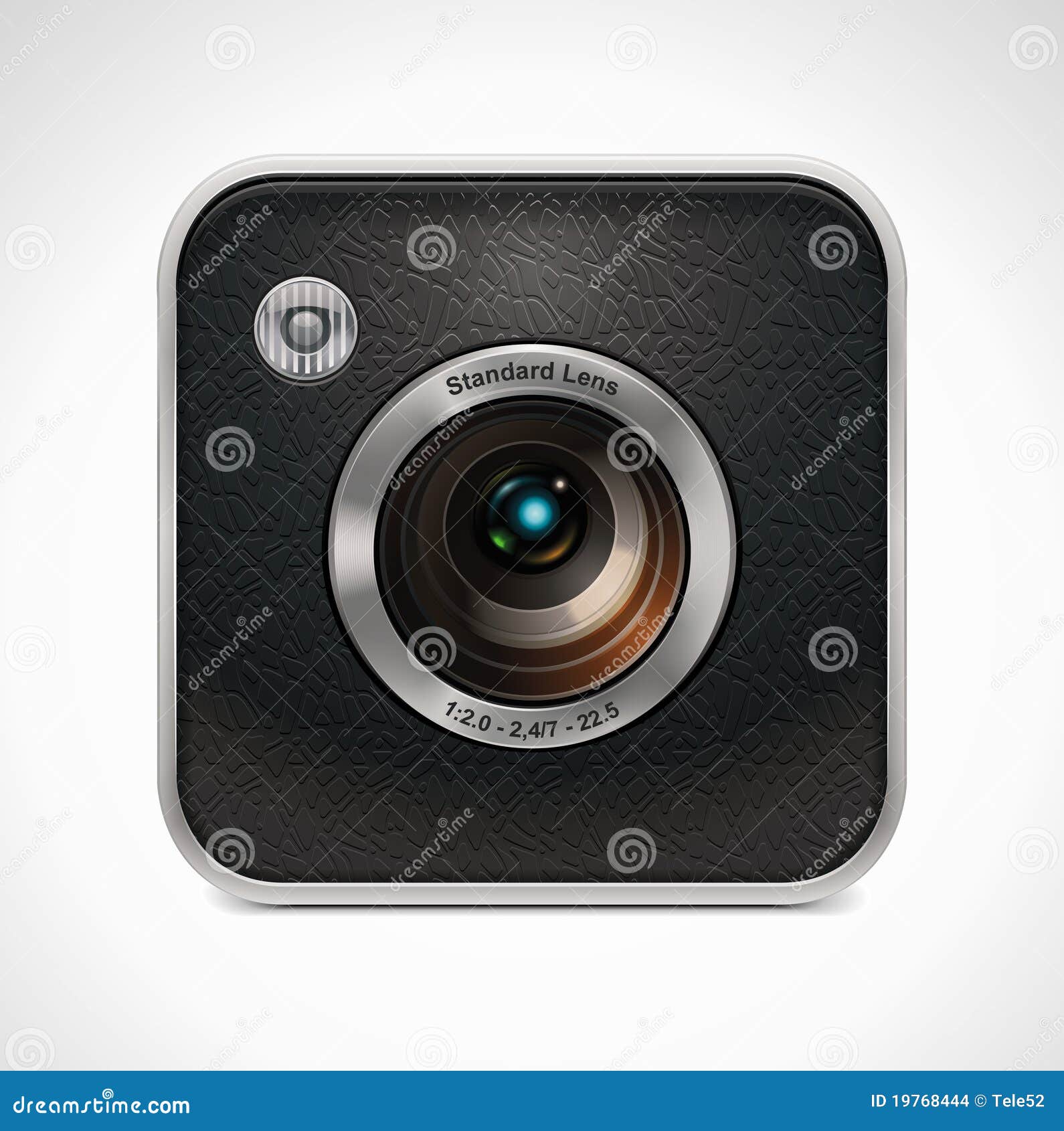 Vector Square Retro Camera Icon Stock Vector - Illustration of ...