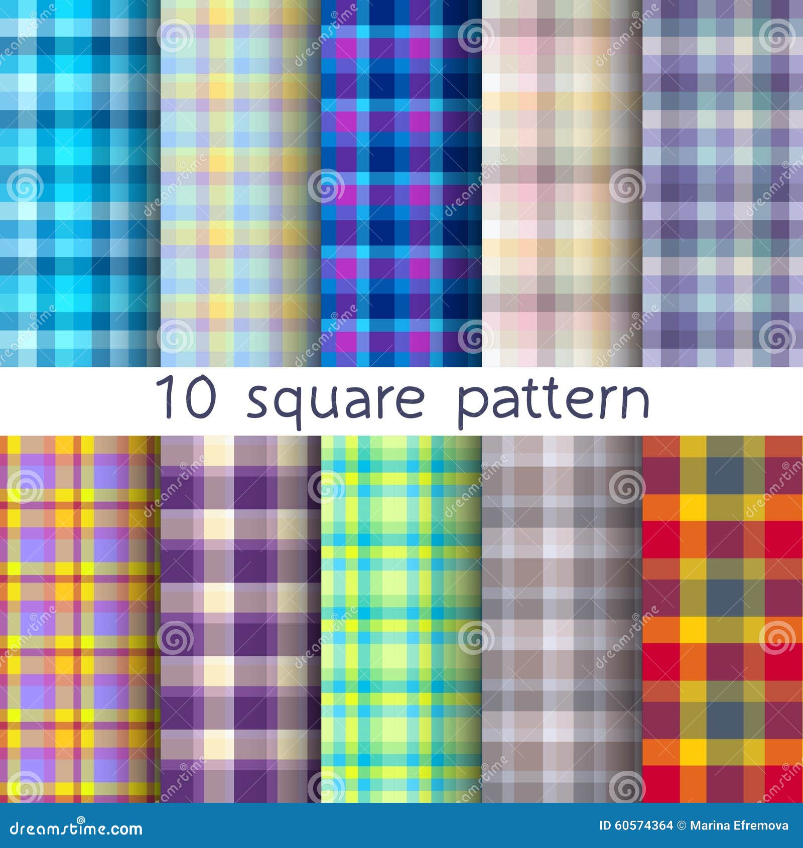 10 Vector Square Seamless Patterns. Texture Can Be Used For Wallpaper ...