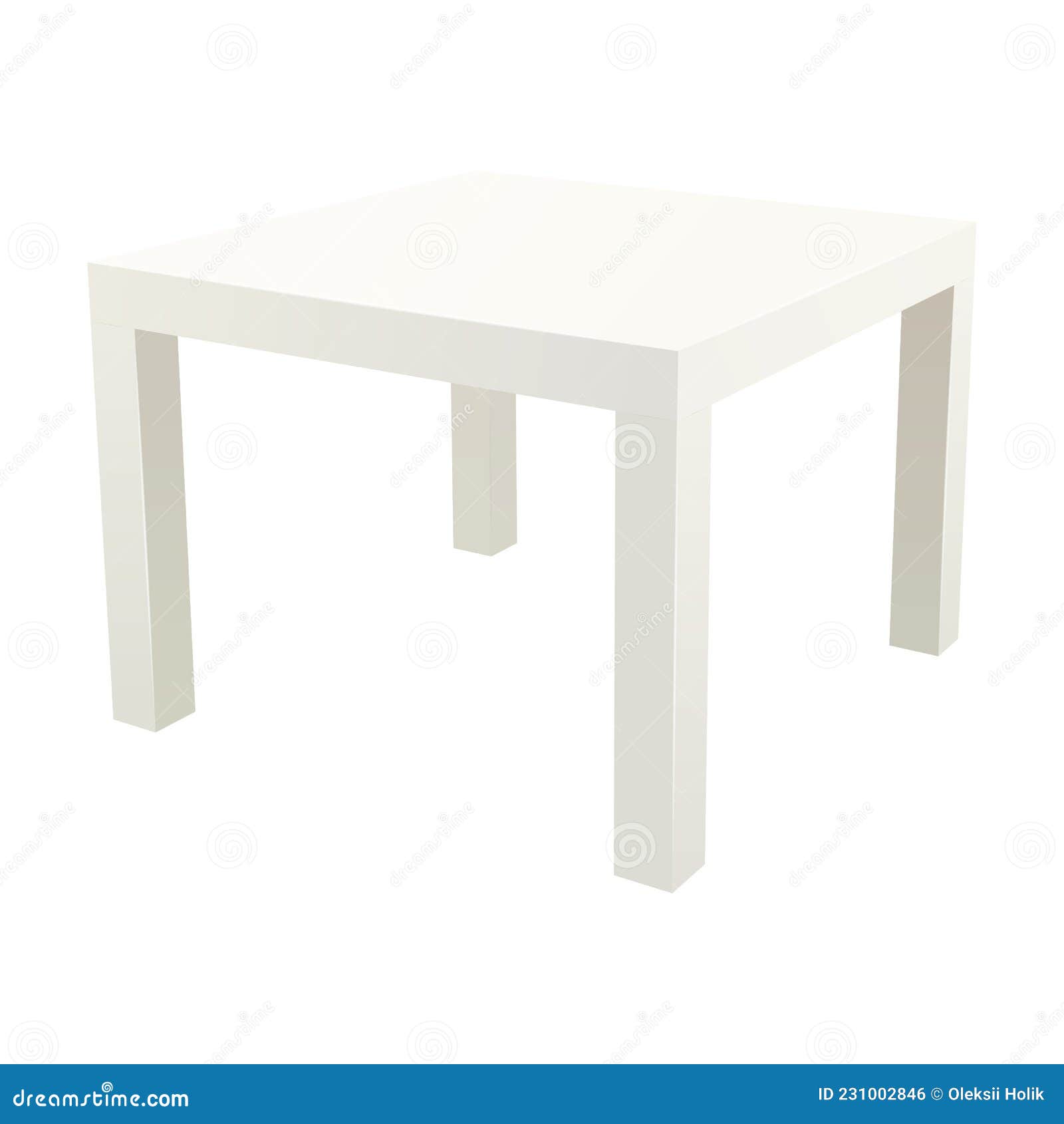 Vector Square Side Table Illustration Stock Vector - Illustration of ...