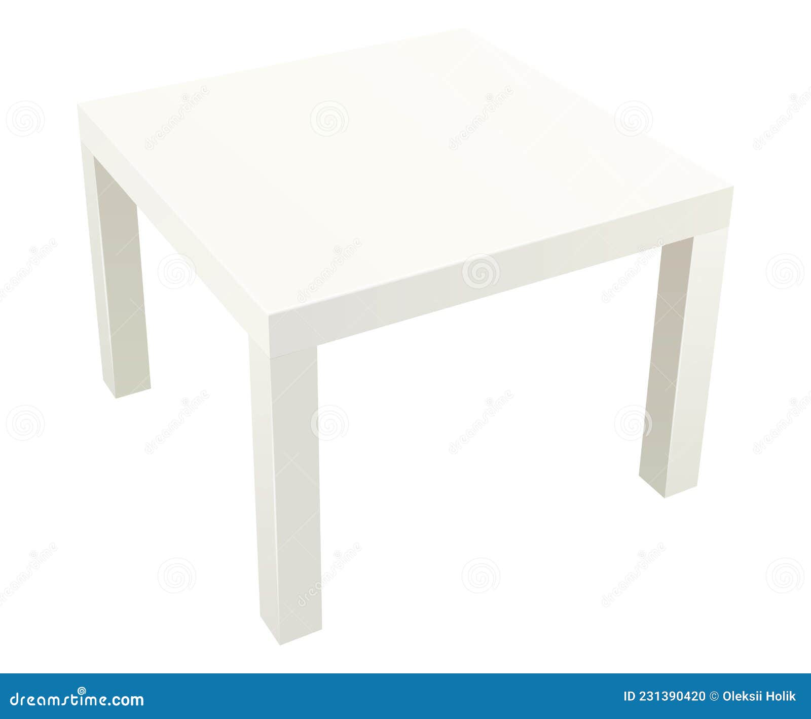 Vector Square Side Table Illustration Stock Vector - Illustration of ...