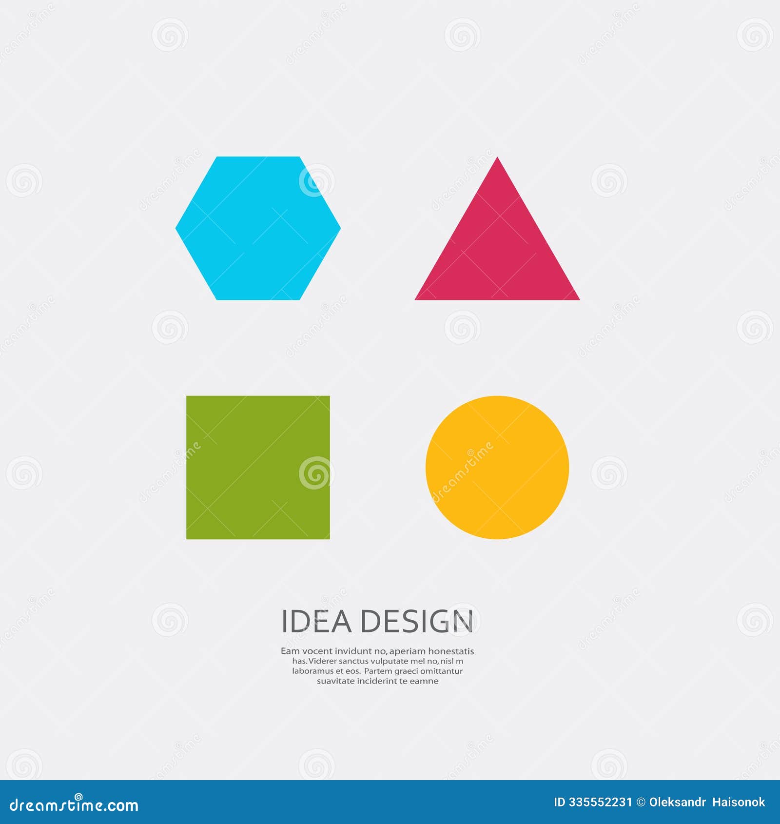 Vector Square, Triangle, Circle, Hexagon Stock Illustration ...