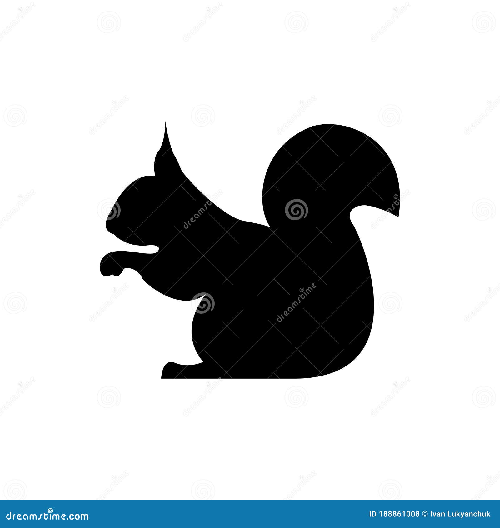 Vector Set Of Squirrel Illustrations. Front And Side View Postraits ...