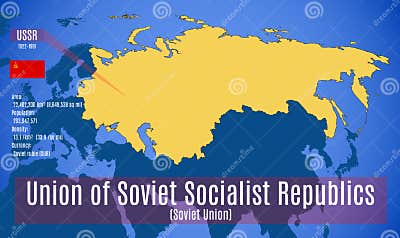 Vector. Sschematic Map of the Soviet Union USSR. Stock Vector ...