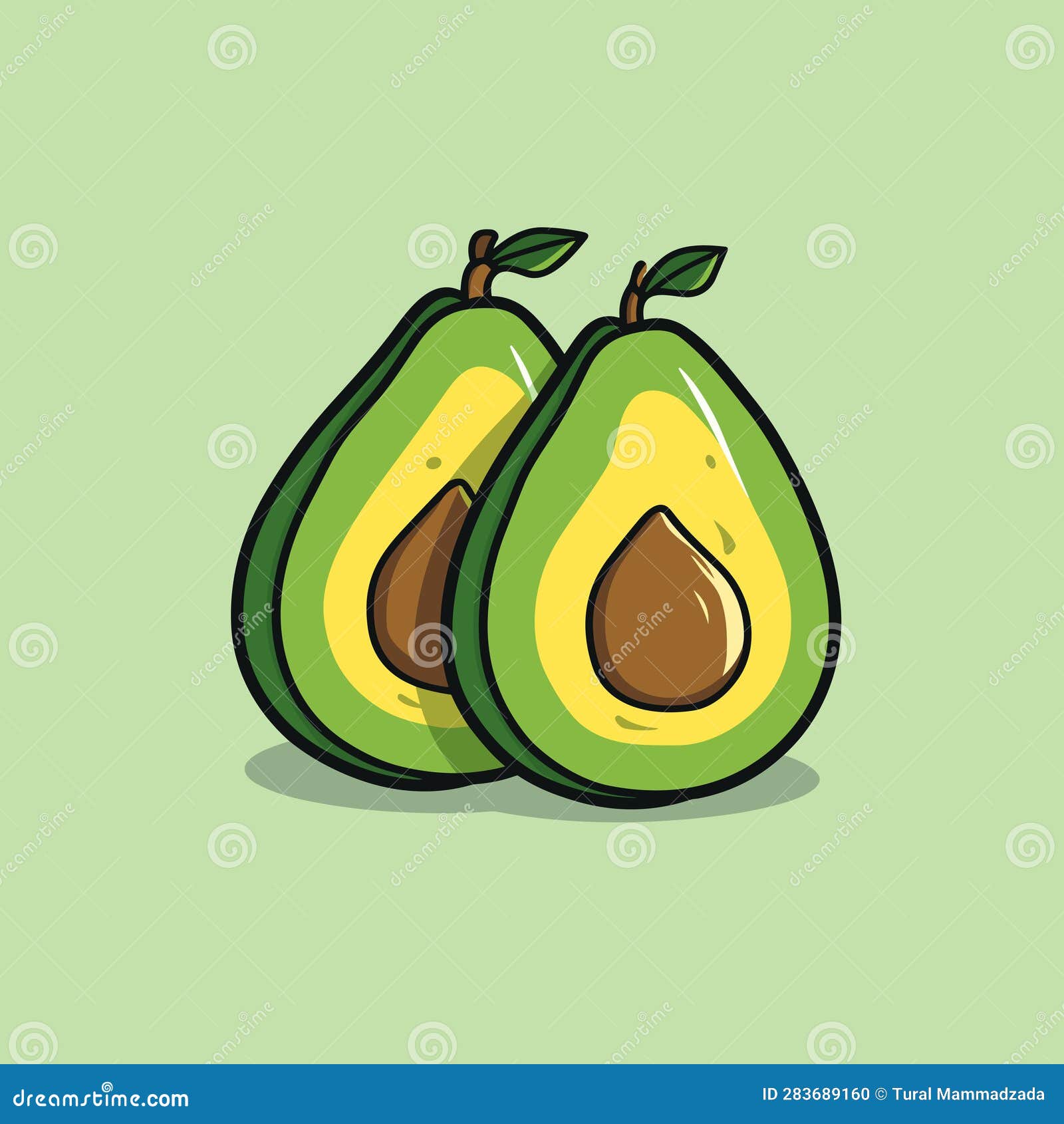 Vector of a Stack of Avocados, Perfect for an Icon or Graphic Design ...