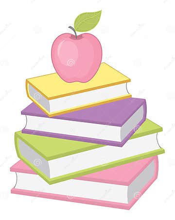 Vector Stack of Books in Pastel Colours Stock Vector - Illustration of ...
