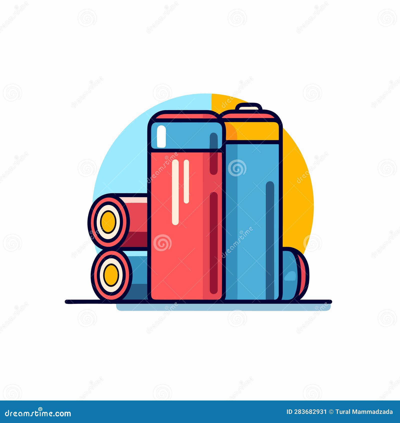 Vector of a Stack of Books with a Simple and Clean Design Stock Vector ...