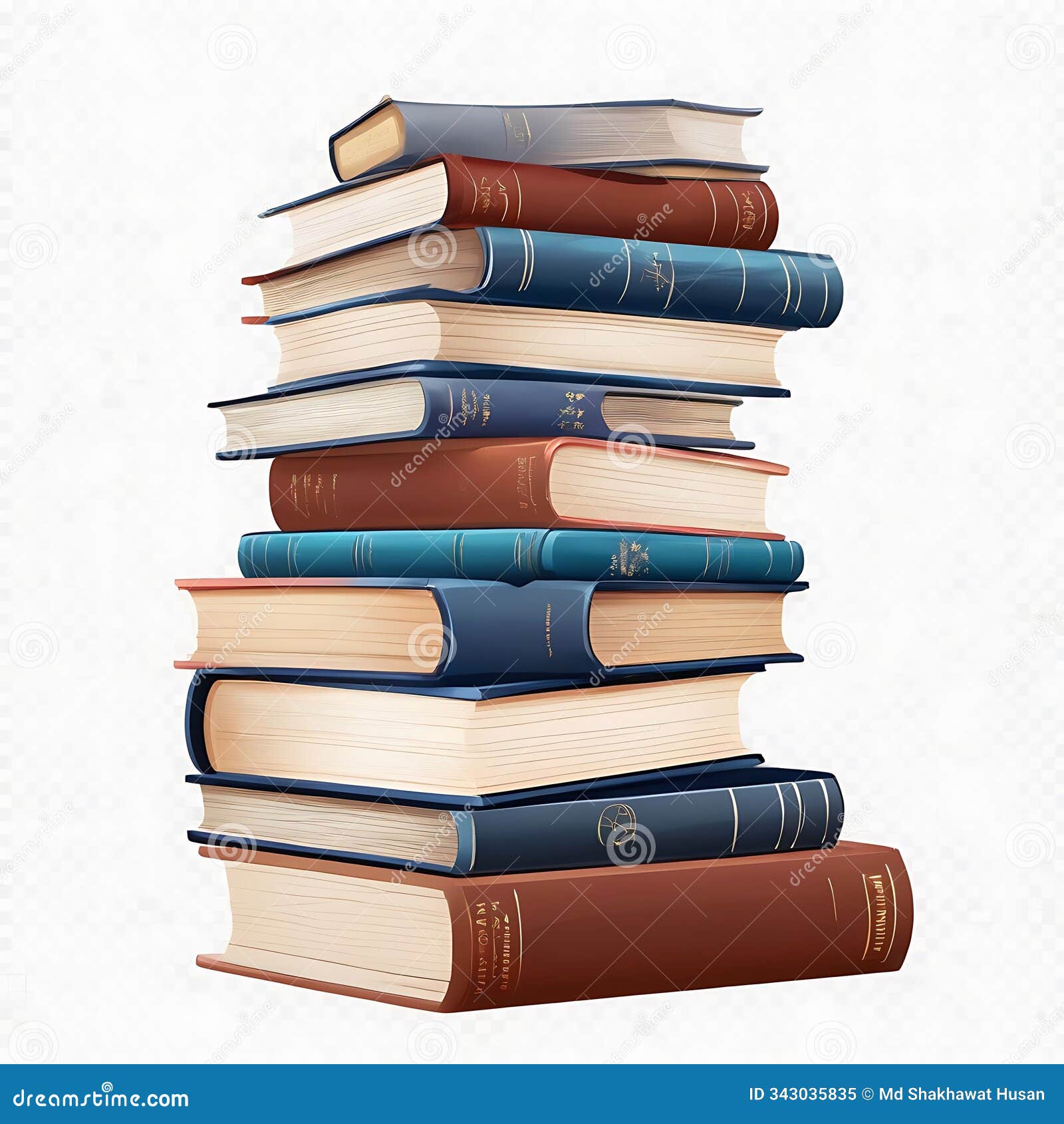 Vector Stack of Books Vector Concept on White Background for ...
