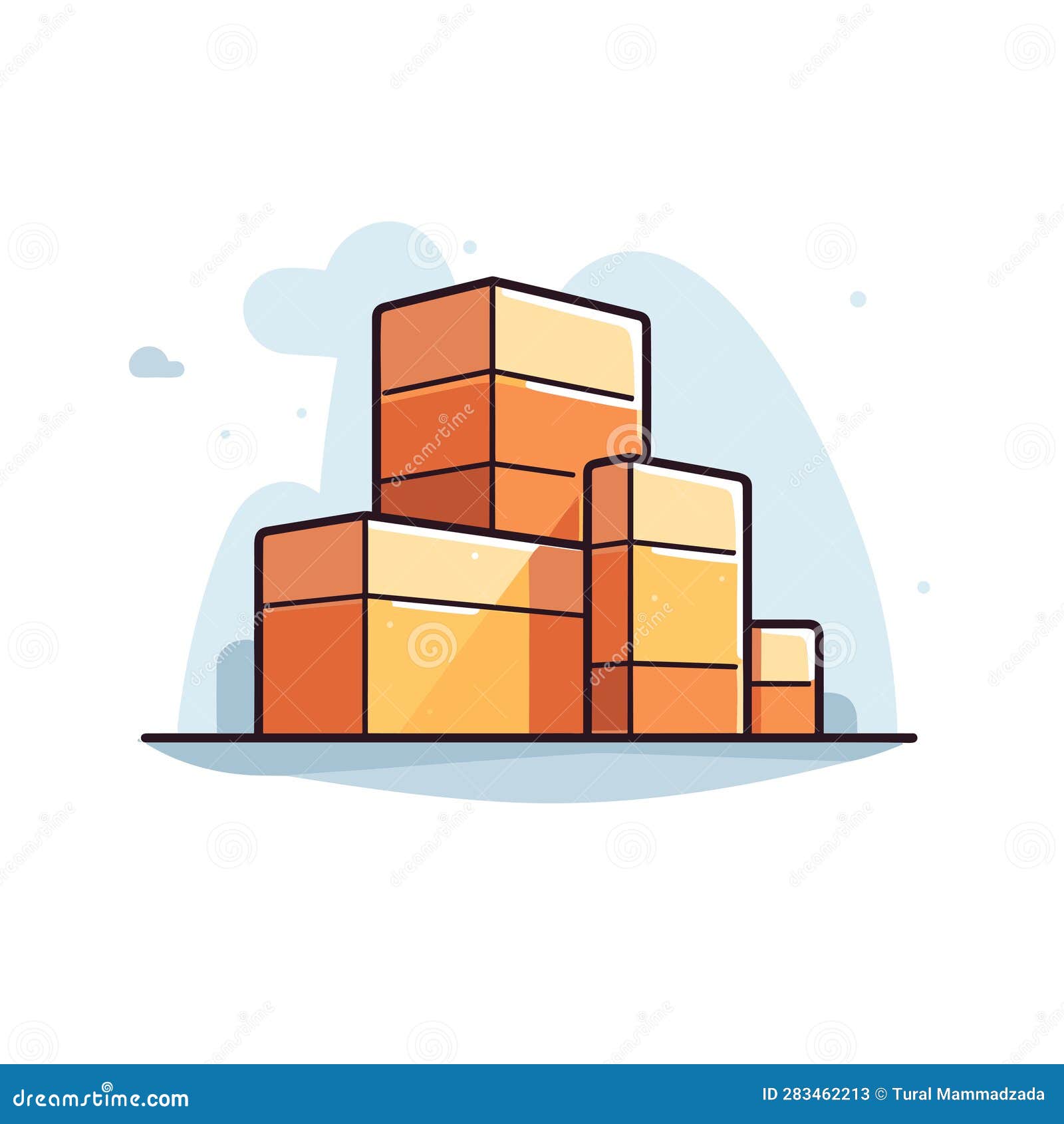 Vector of a Stack of Boxes Icon Stock Vector - Illustration of delivery ...