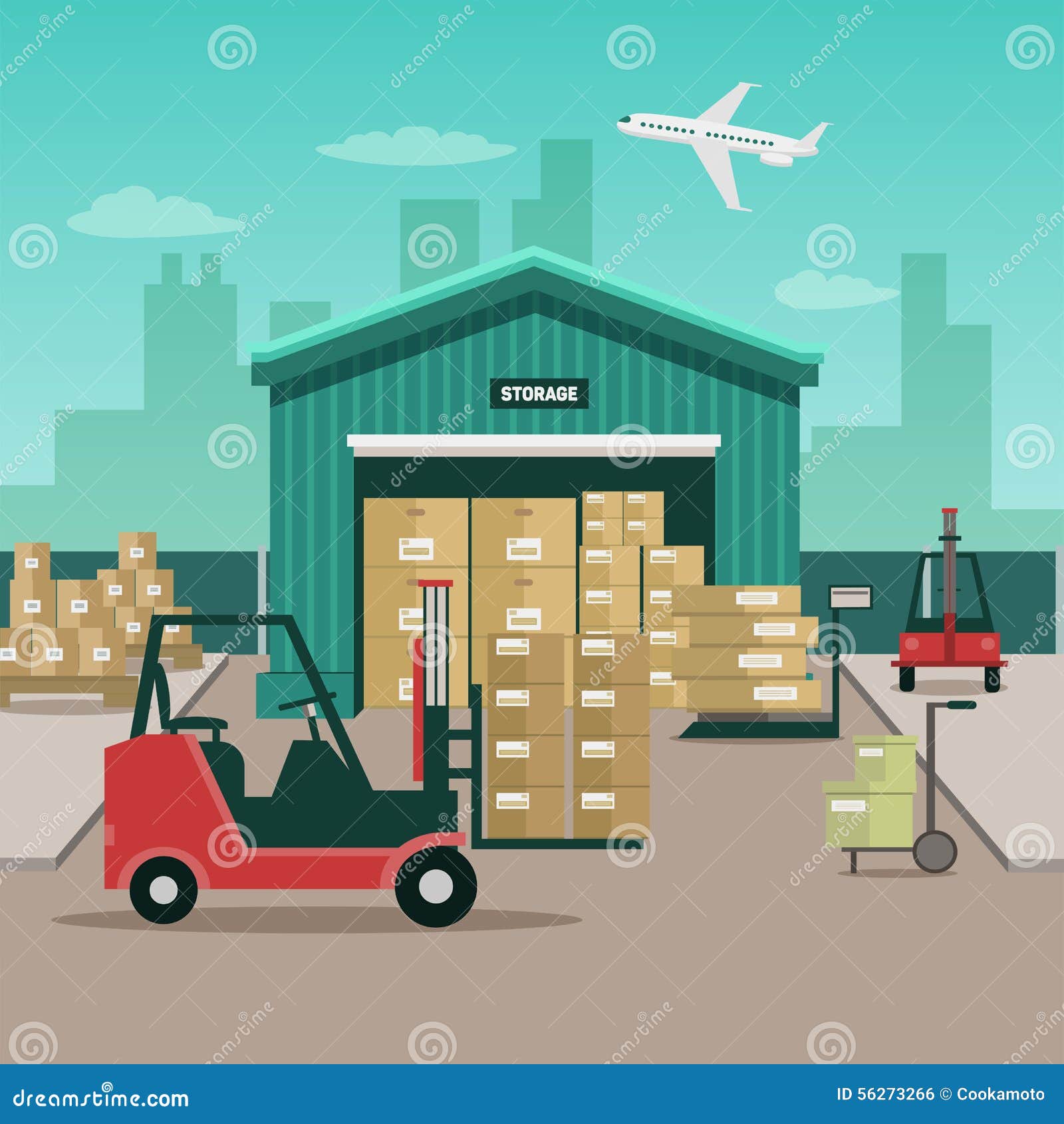 Vector stack of containers stock vector. Illustration of distance ...