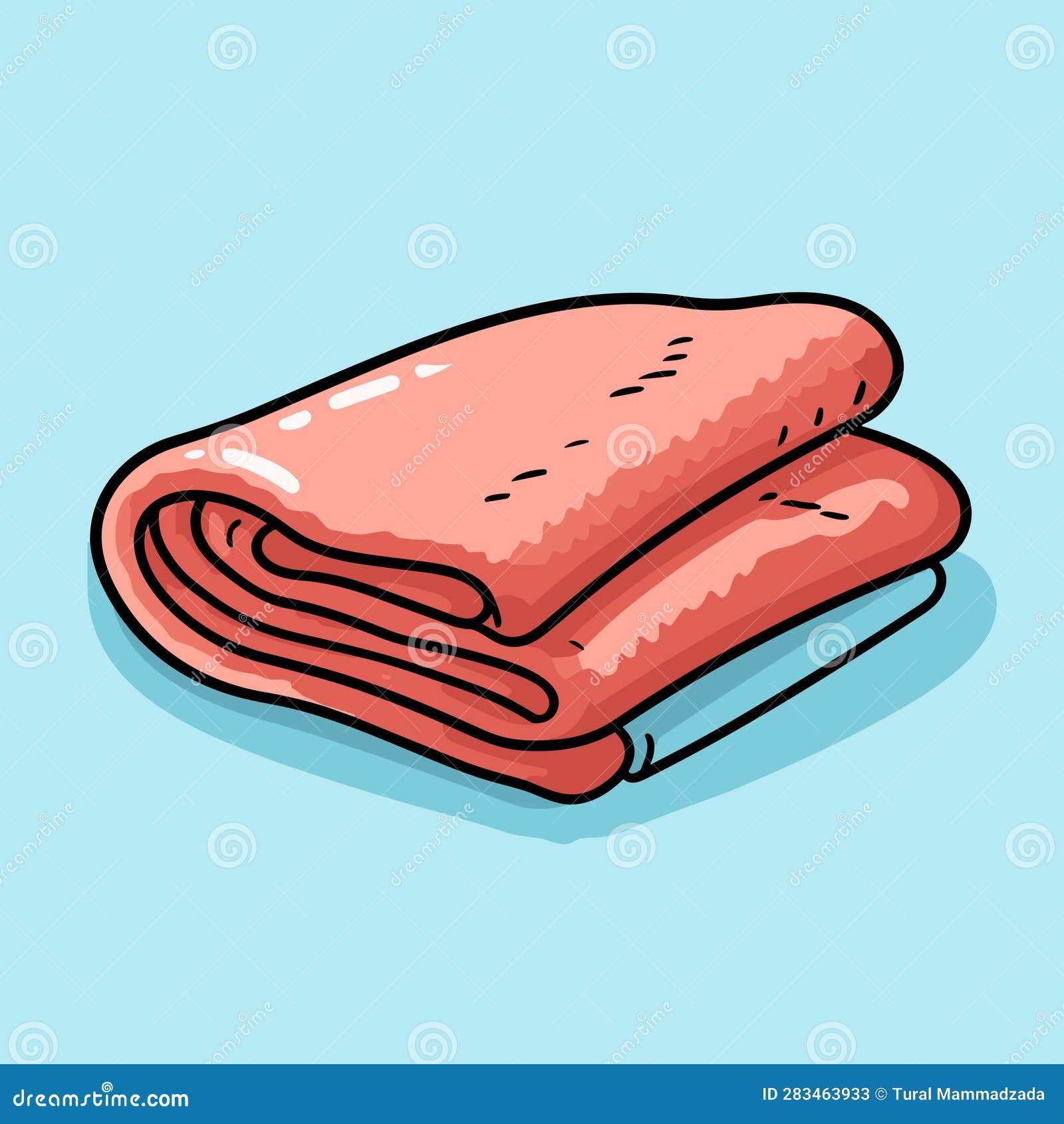 Vector of a Stack of Meat on a Blue Background Stock Vector ...
