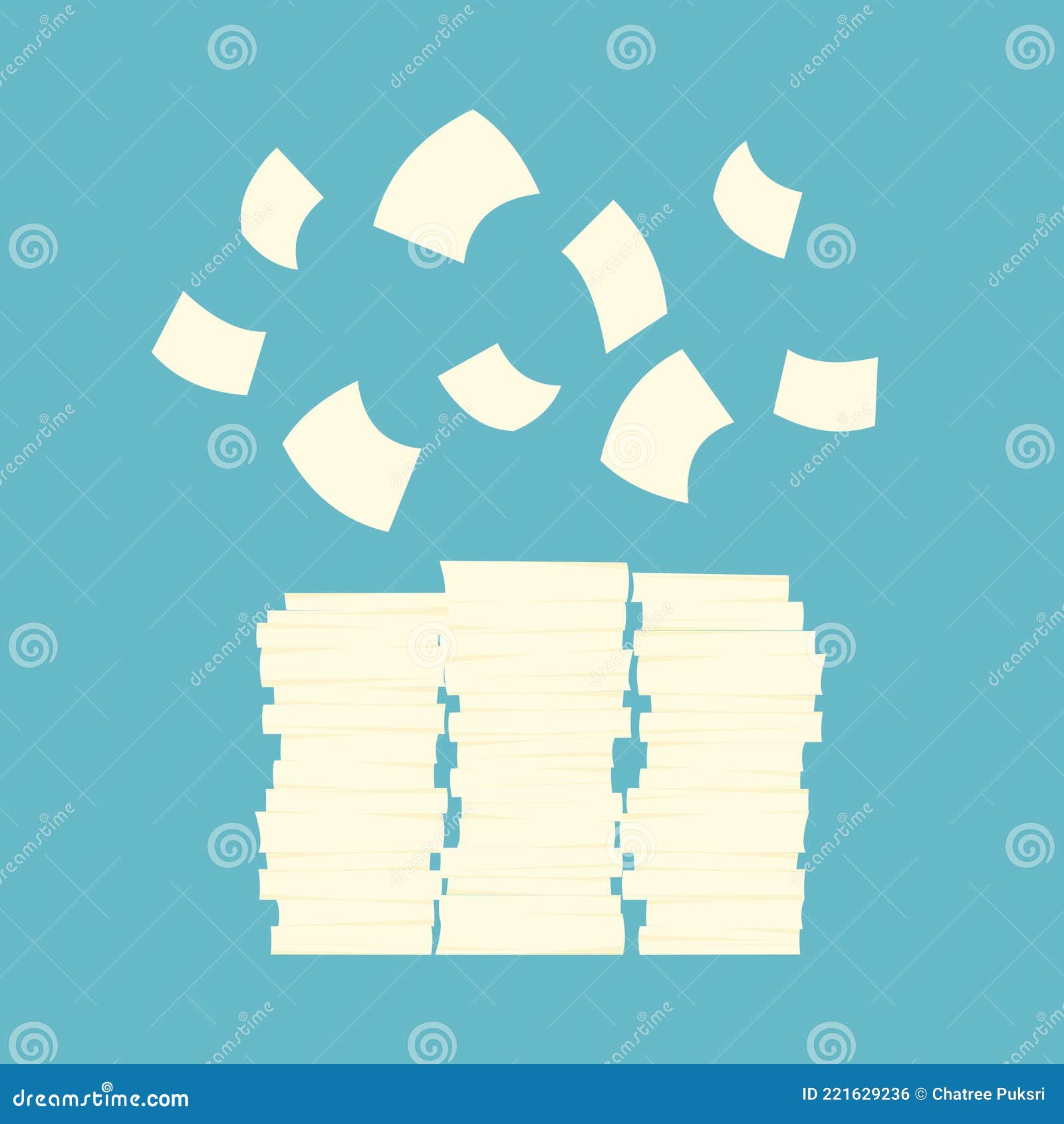 Vector of a Stack of Messy Papers Stock Vector - Illustration of papers ...