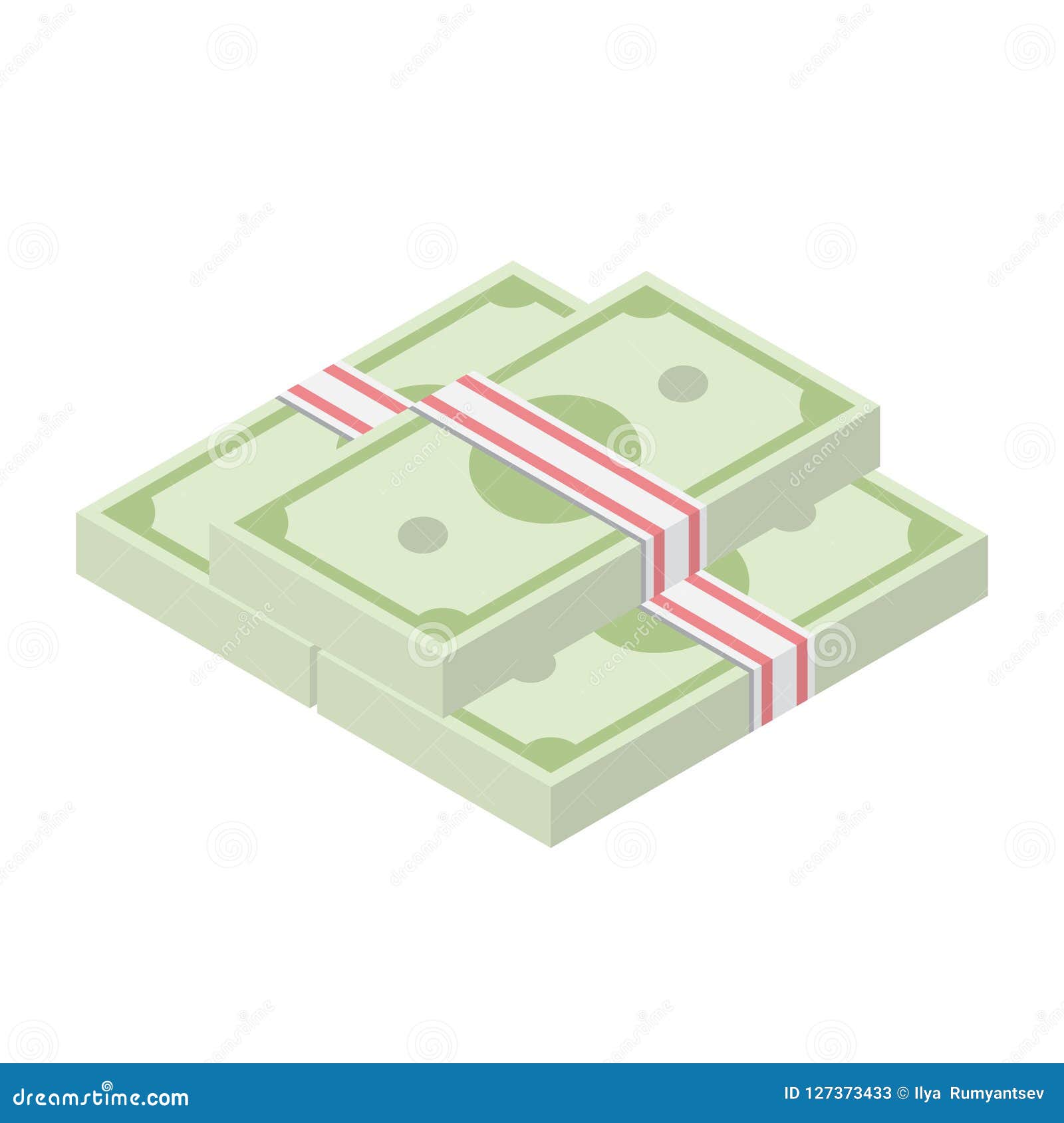 Vector Stack of Money, Business Icon Stock Vector - Illustration of ...