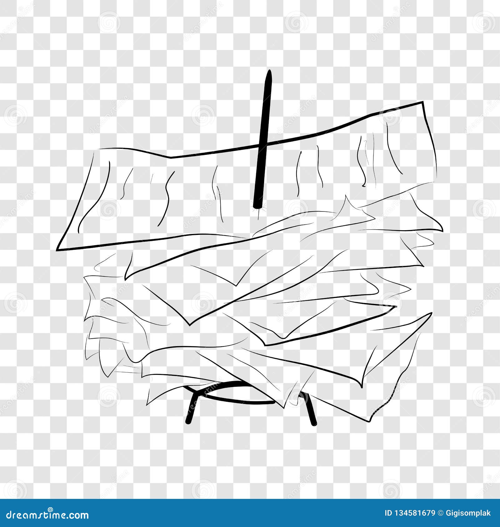 Stack of Paper Payment Receipt, at Transparent Effect Background Stock ...