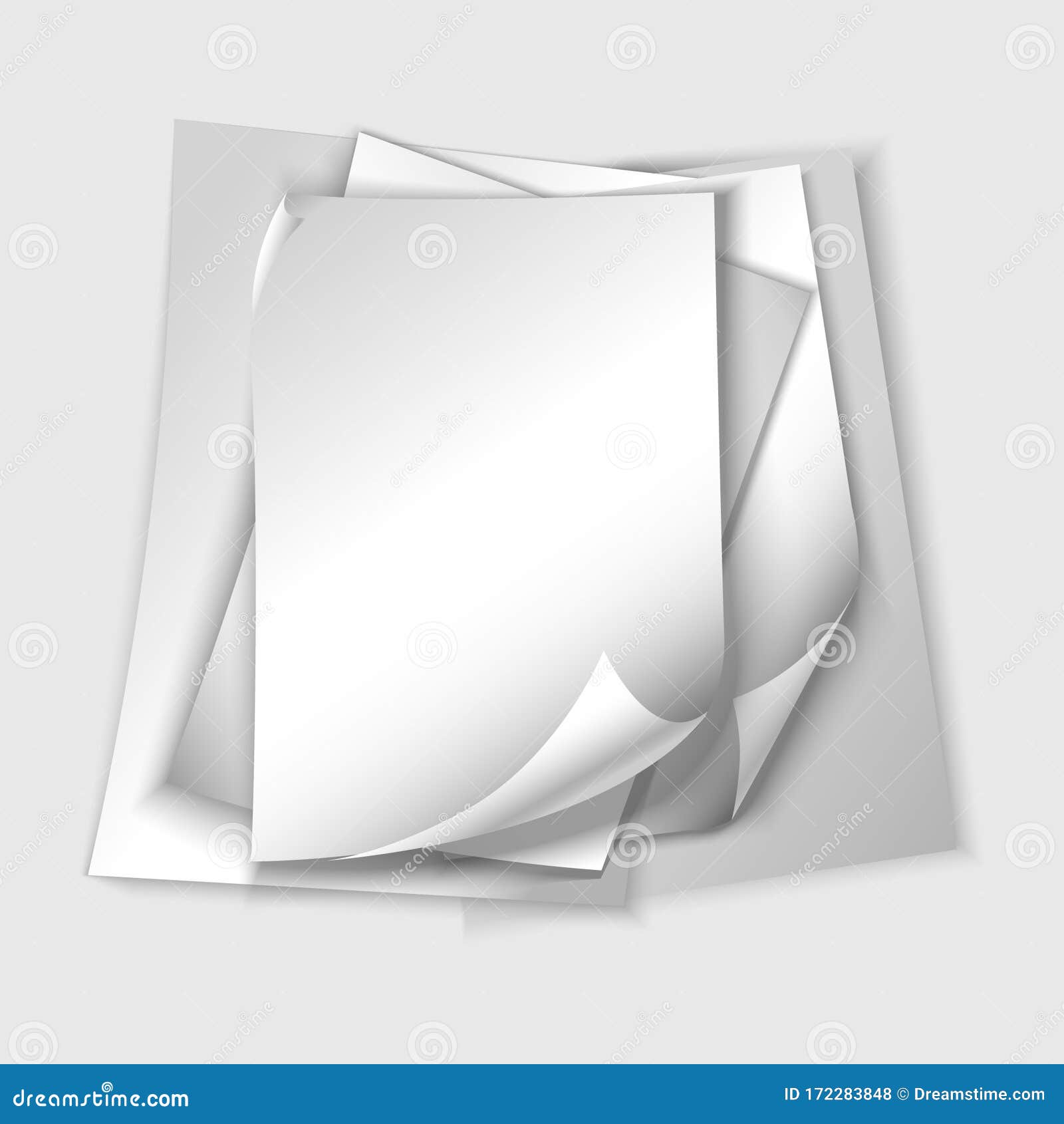 Vector Stack of Papers, Grouped and Layered, Easy To Edit and Move Each ...