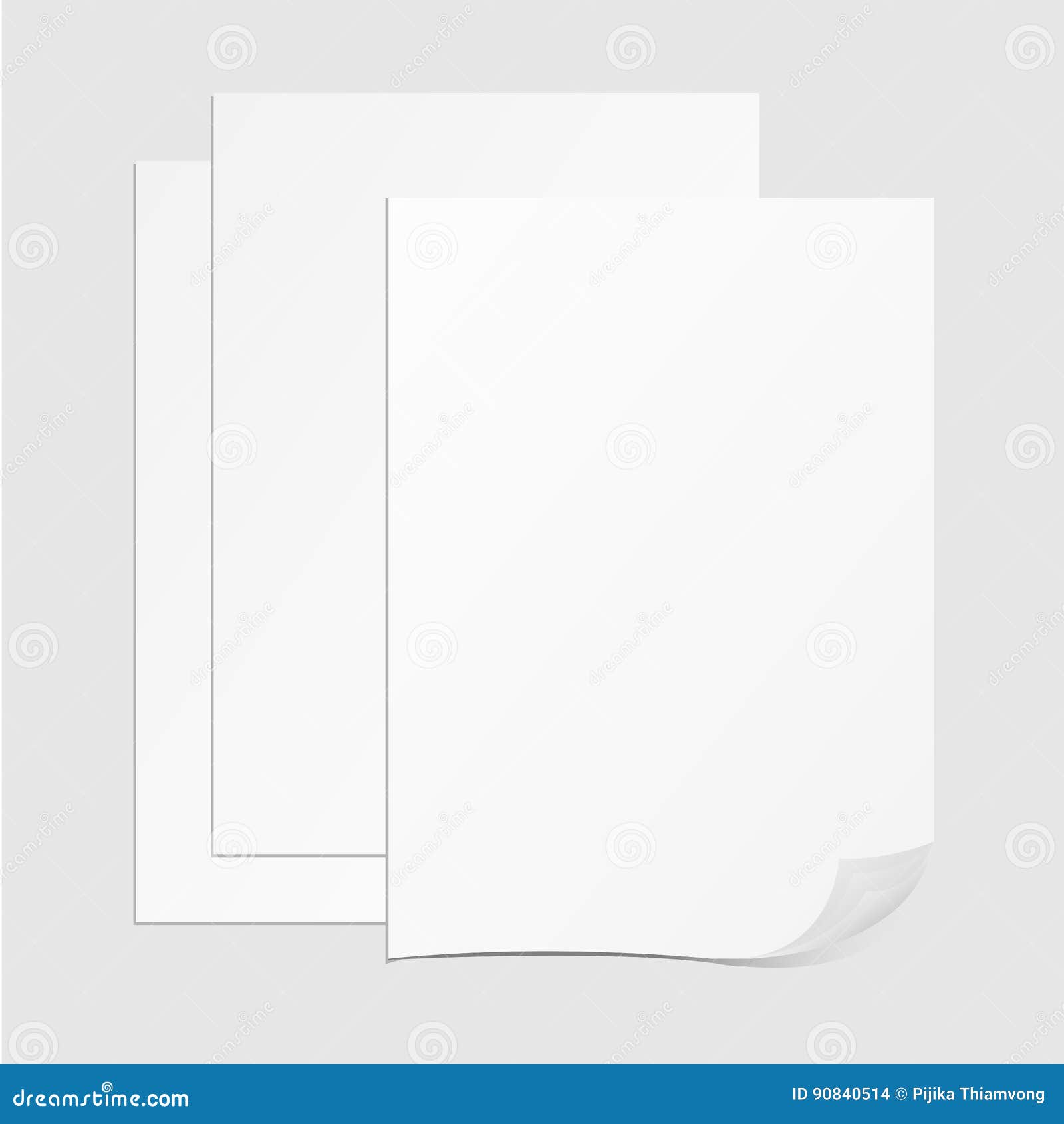 Vector Stack of Papers, Grouped and Layered. Stock Vector ...