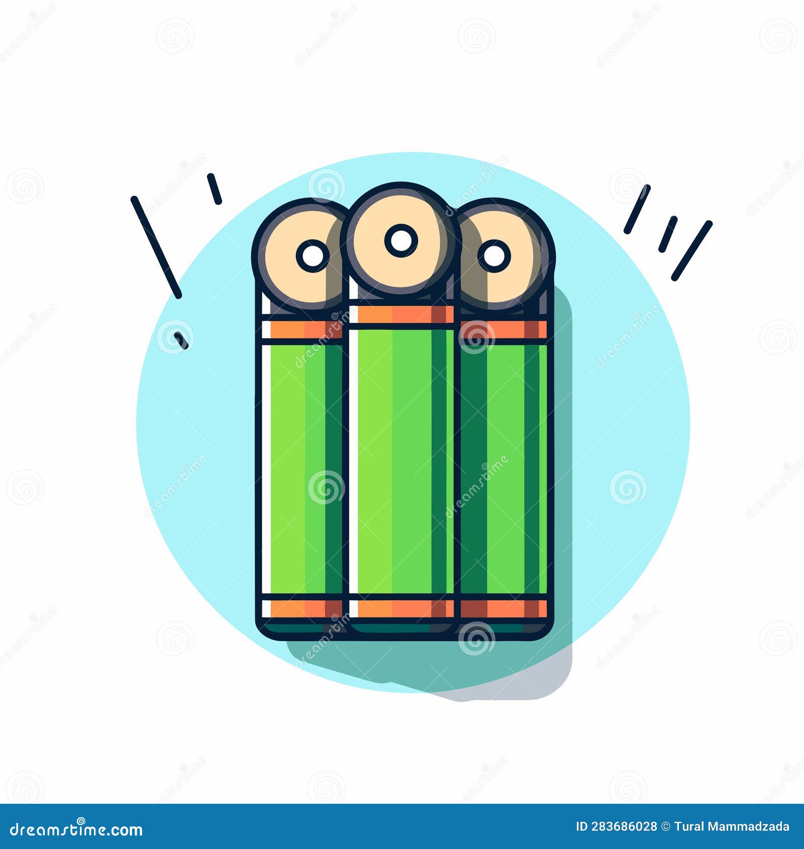 Vector of a Stack of Pencils in a Simple and Minimalist Style Stock ...