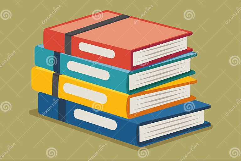 A Vector Stack of Ring Binder Book or Notebook Isolated Stock Vector ...