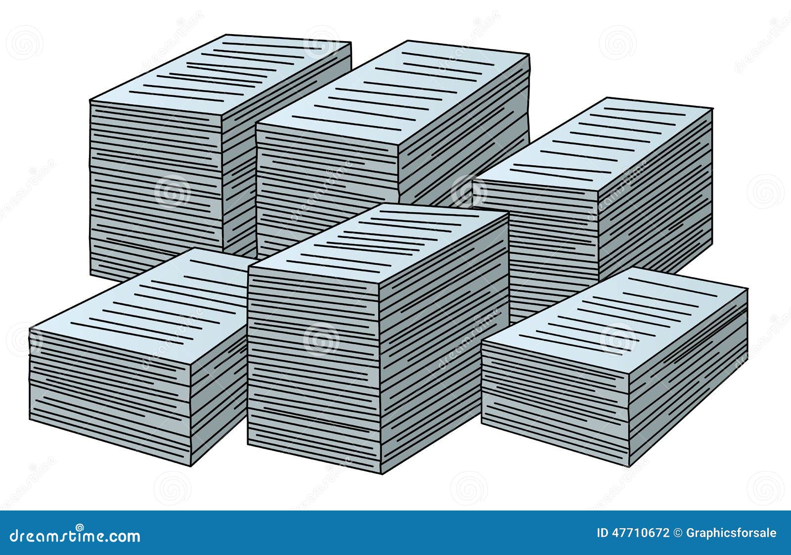 Vector stacks of papers stock vector. Illustration of office - 47710672
