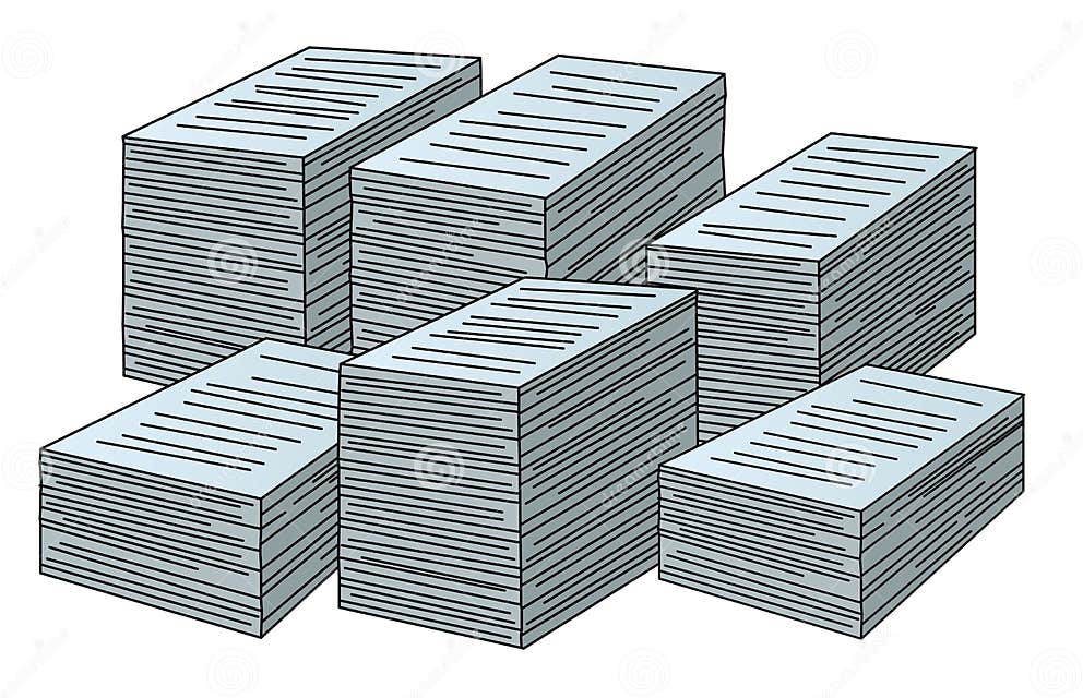 Vector stacks of papers stock vector. Illustration of office - 47710672