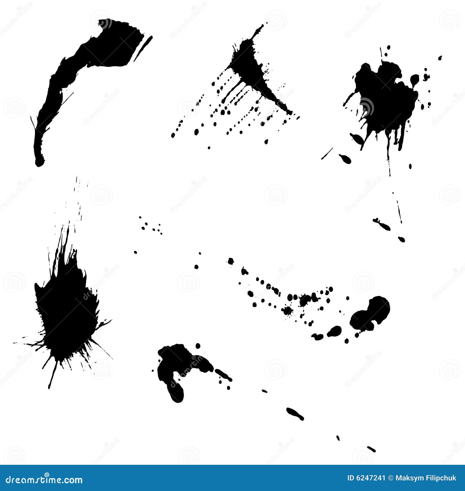 Vector stains stock vector. Illustration of spatter, splashing - 6247241