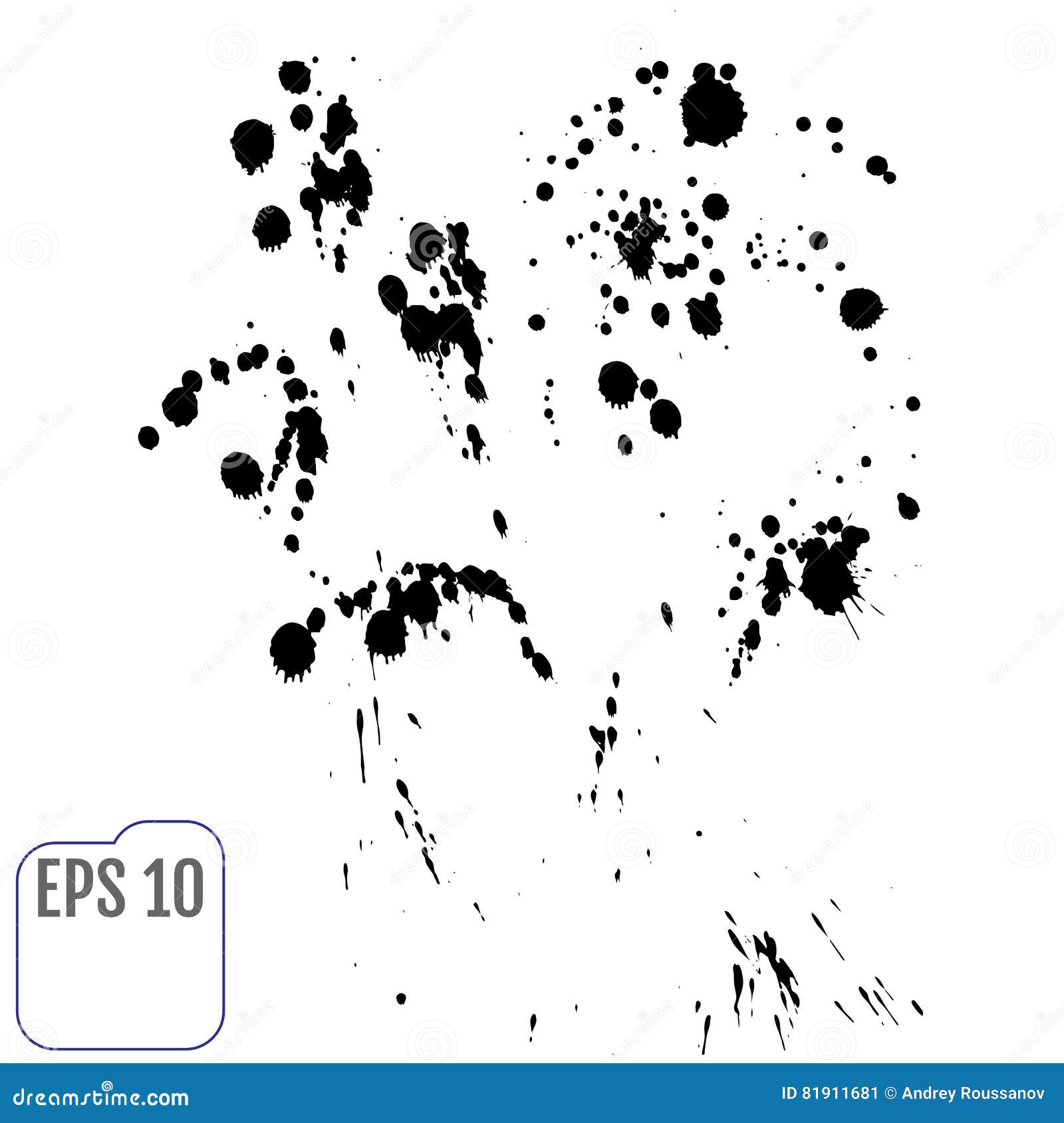 Vector Stains, Blots, Splashes Set. Ink Splats Stock Vector ...