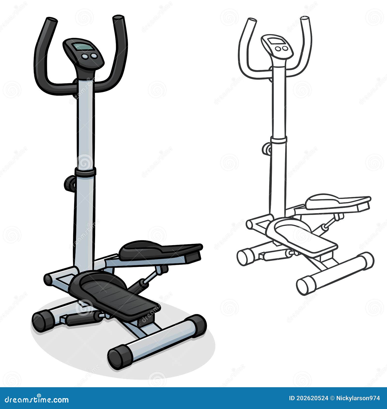 Vector Stair Stepper Machine Illustration Stock Vector - Illustration ...