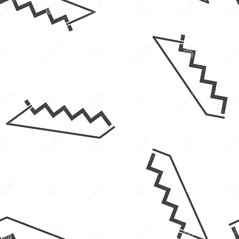 Vector Staircase Icon Seamless Pattern on a White Background Stock ...