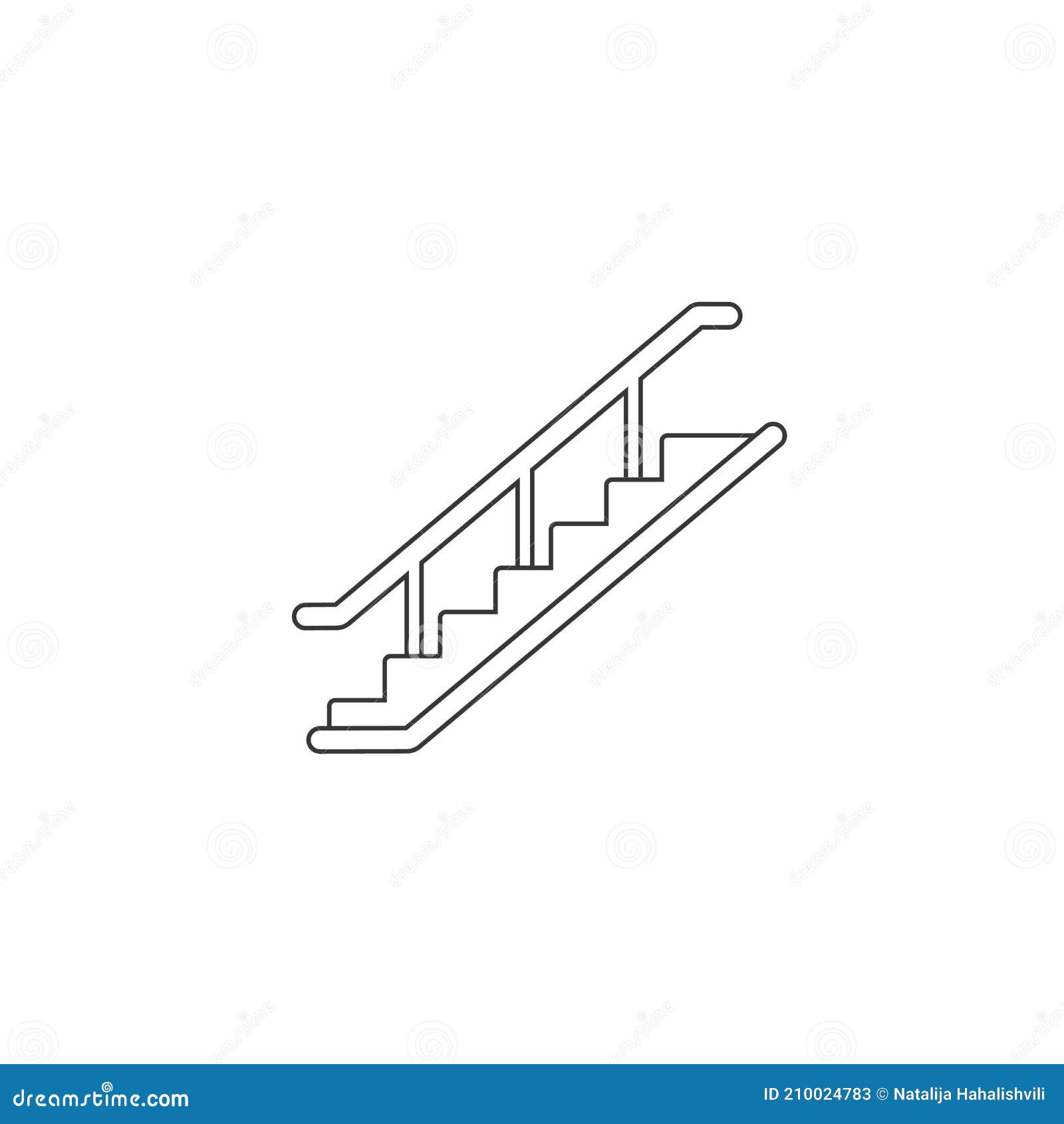 Set Of Stairs Line And Silhouette Icon. Collection Staircases Outline ...