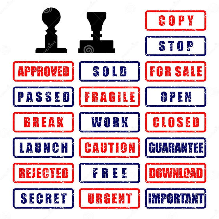 Vector Stamp Collection Template Stock Vector - Illustration of closed ...