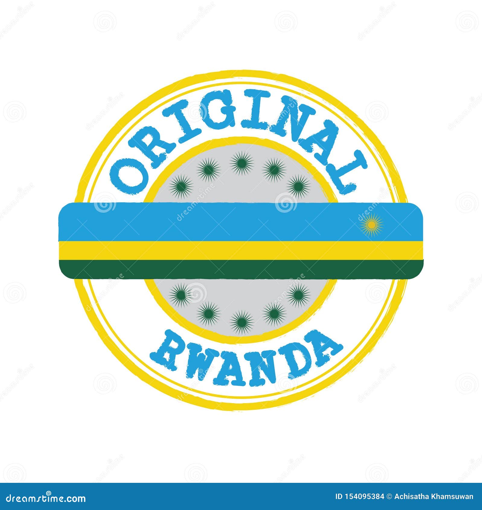Vector Stamp for Original Logo with Text Rwanda and Tying in the Middle ...