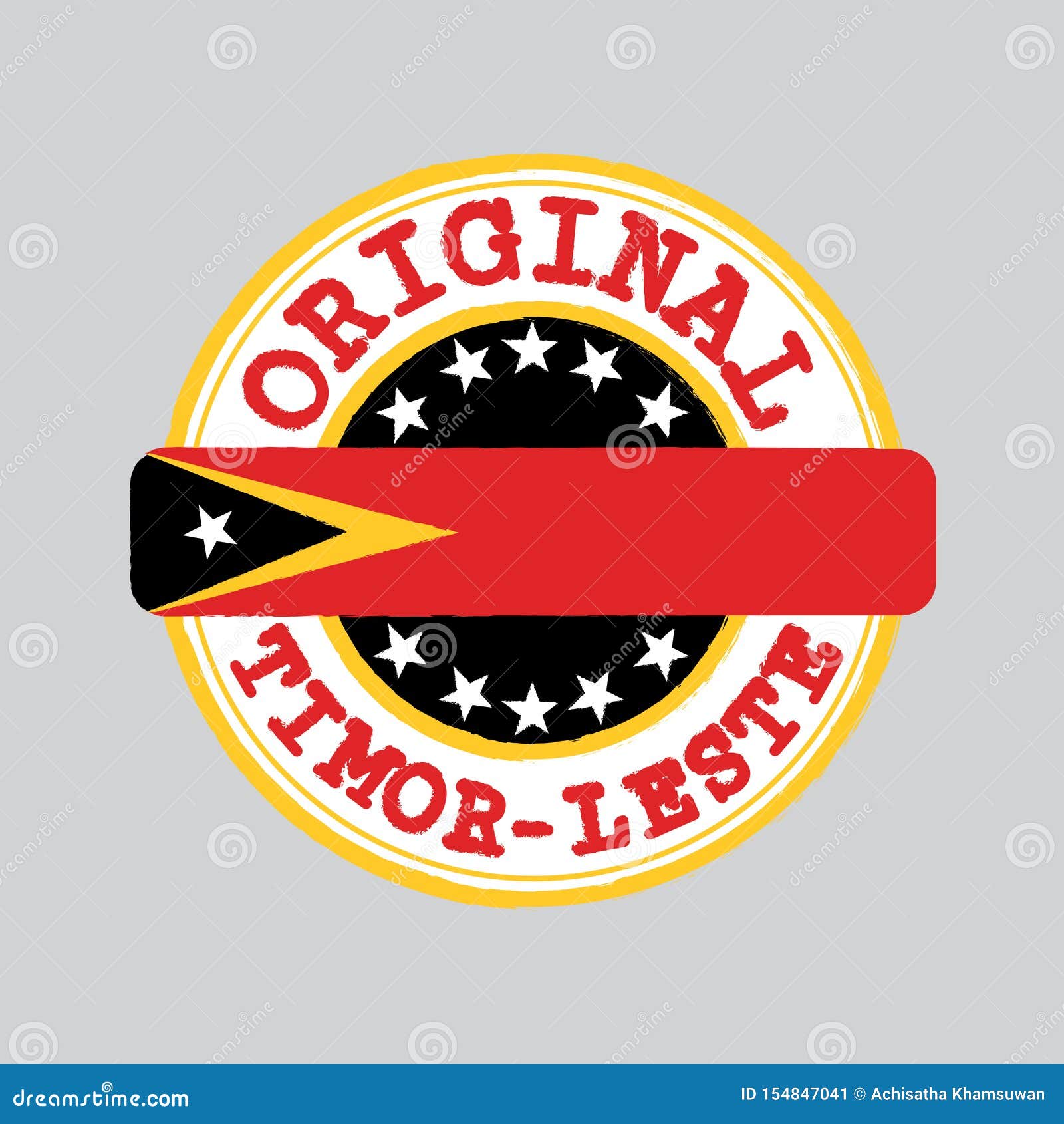 Vector Stamp of Original Logo with Text Timor Leste and Tying in the ...