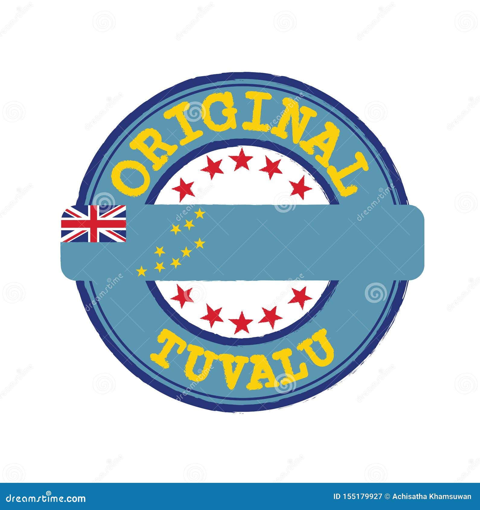 Vector Stamp of Original Logo with Text Tuvalu and Tying in the Middle ...