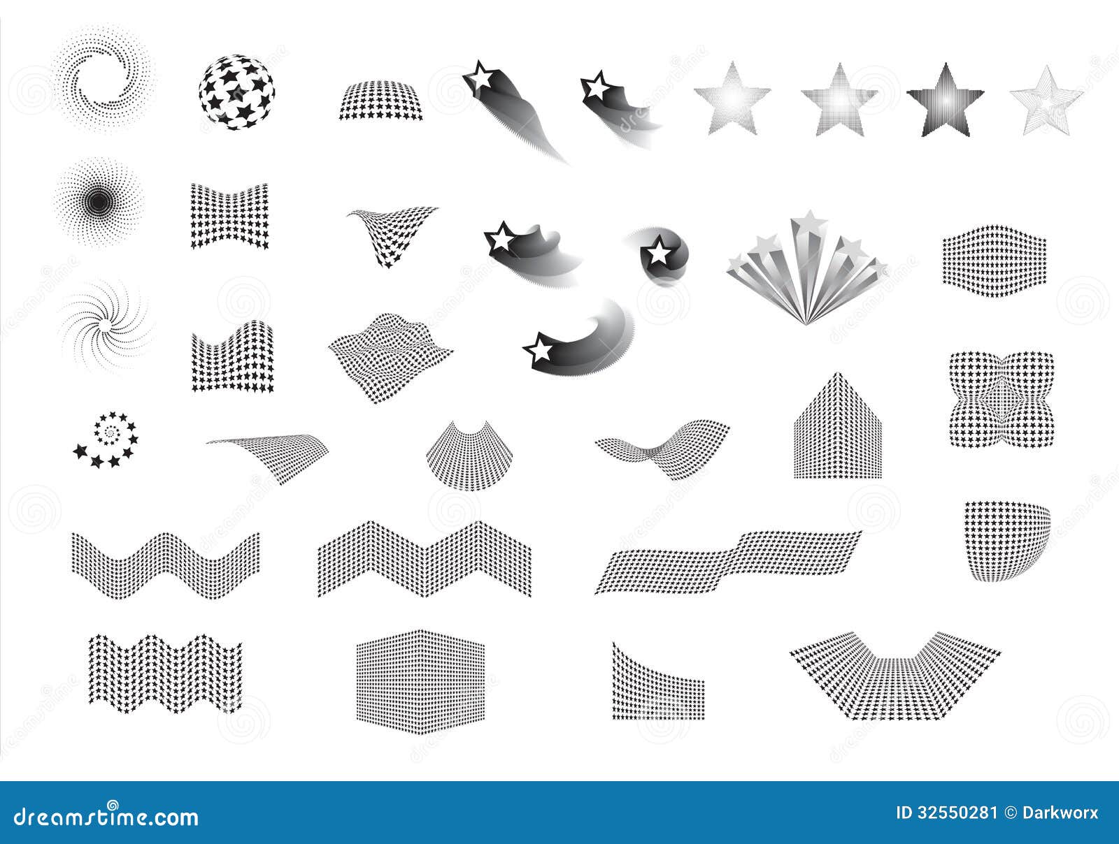 Vector Star Design Elements Stock Illustration - Illustration of stars ...