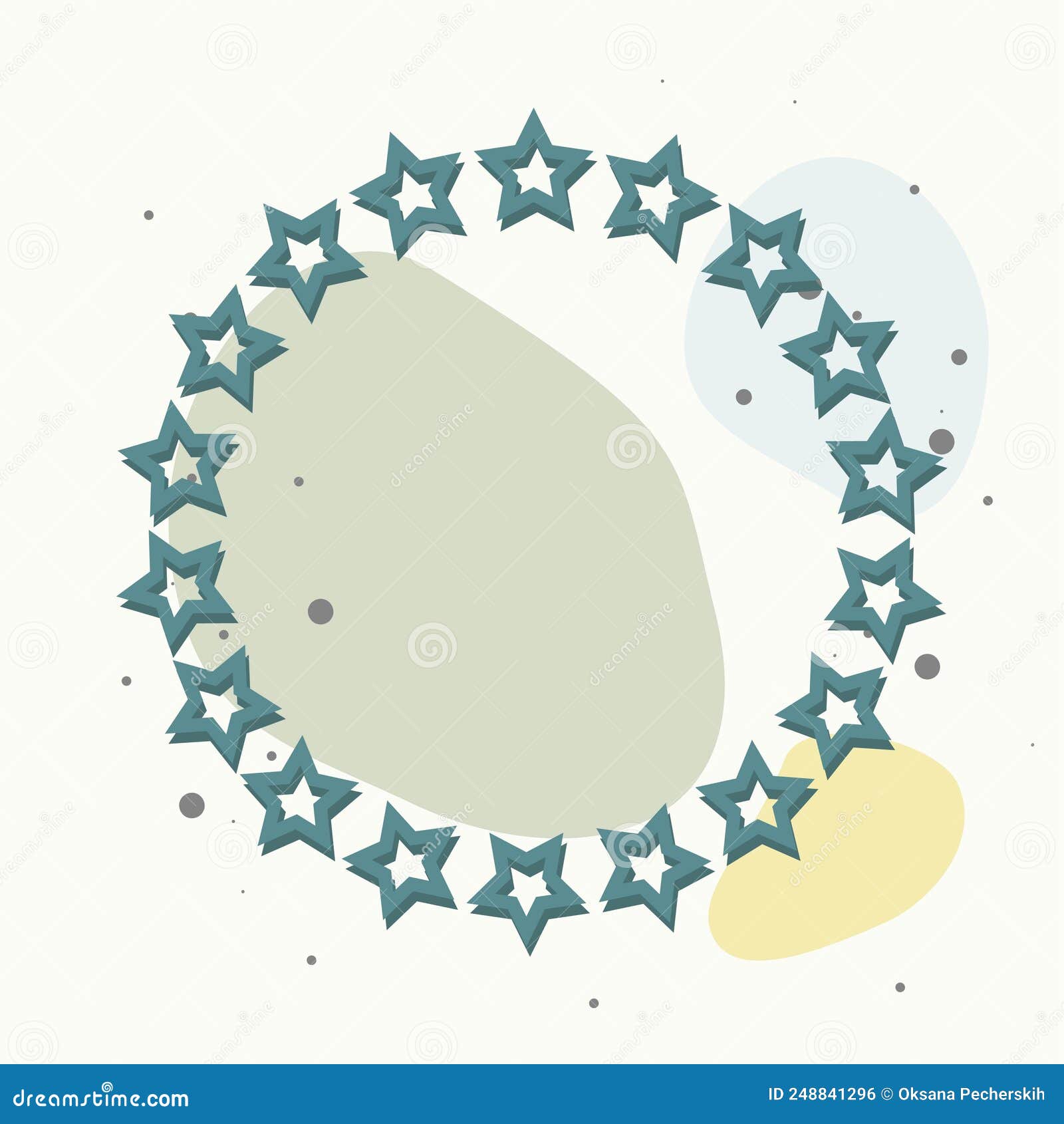 Vector Star Icon in a Circle. Circle Consisting of Stars on ...