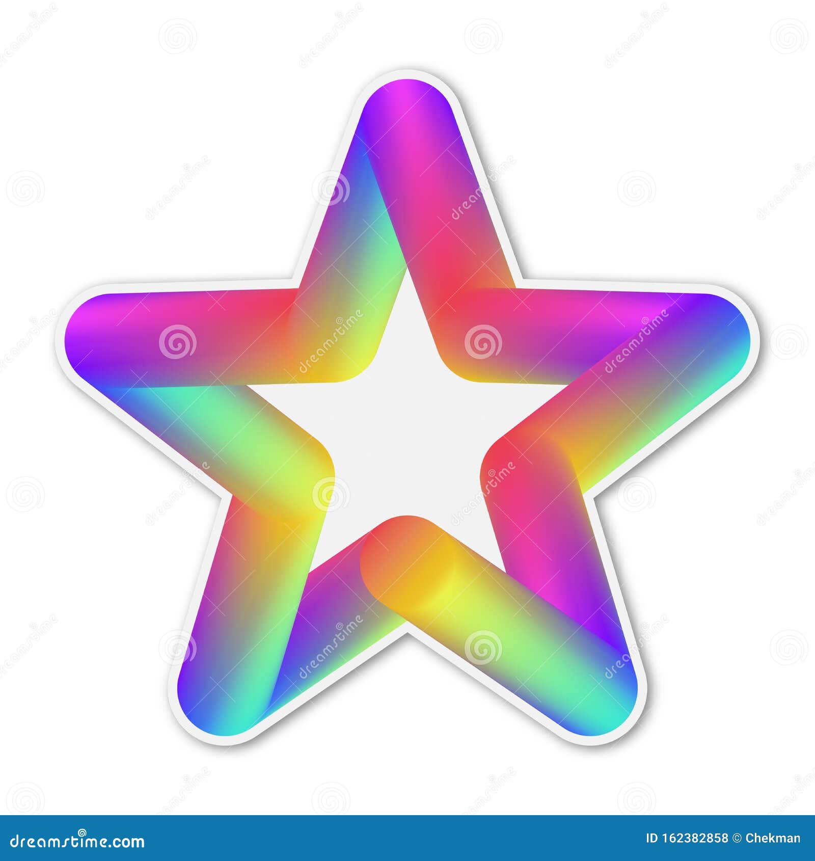 Colorful Vector Star Icon, Isolated Stock Illustration - Illustration ...