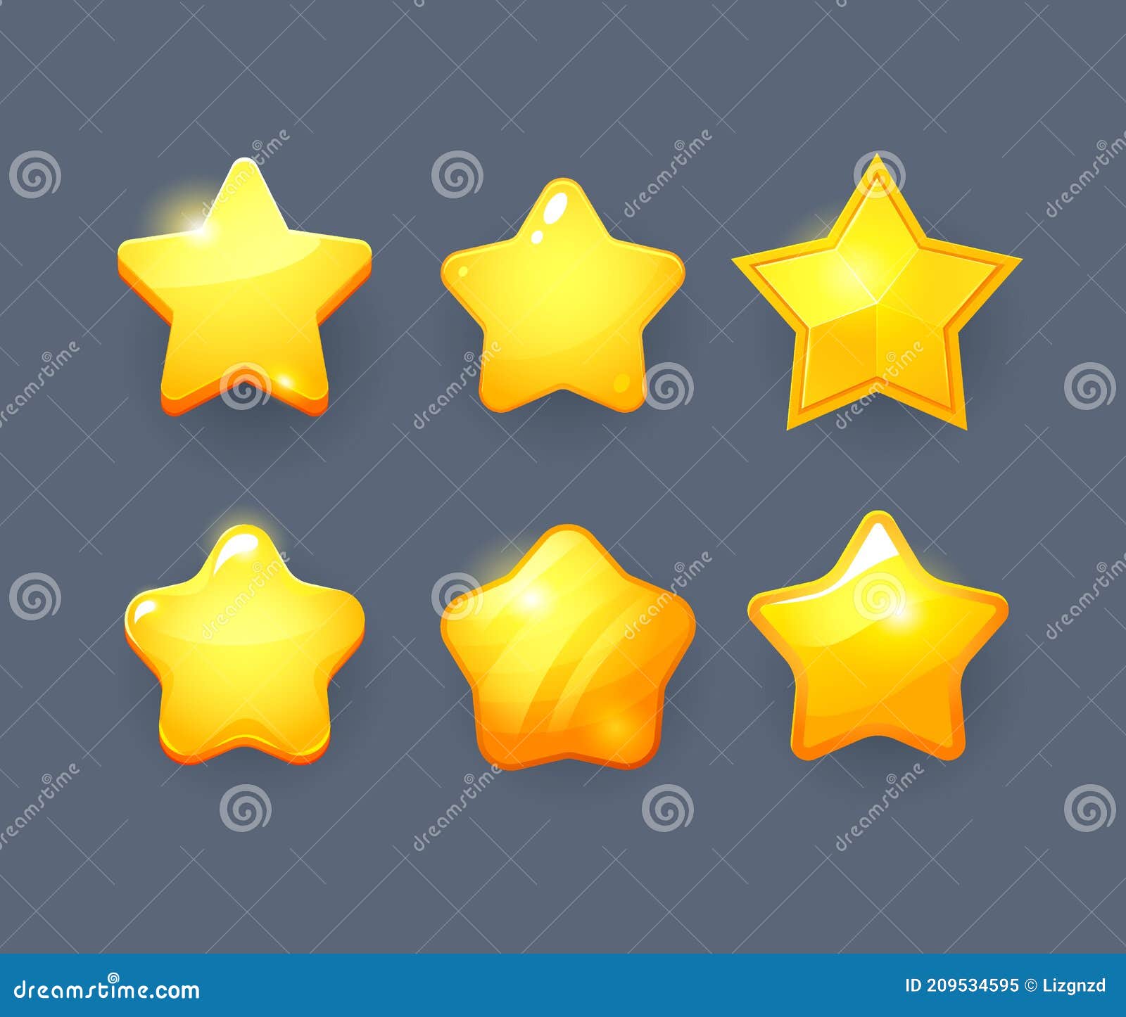 Vector Star Icons Set. Collection Icon Design for Game, Ui, Banner ...