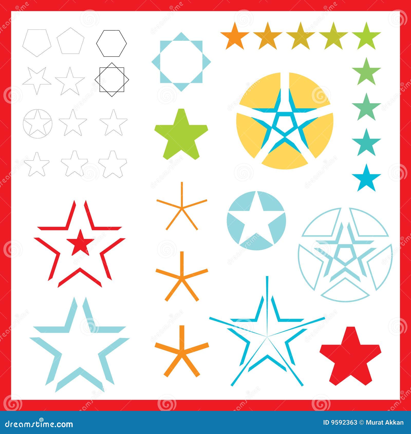 Vector Star logos stock vector. Illustration of floral - 9592363