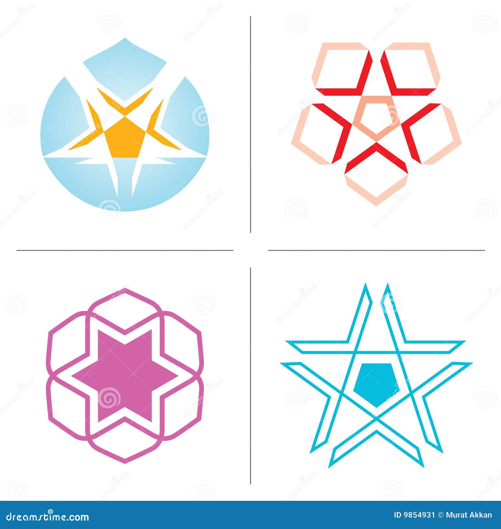 Vector Star logos stock vector. Illustration of business - 9854931