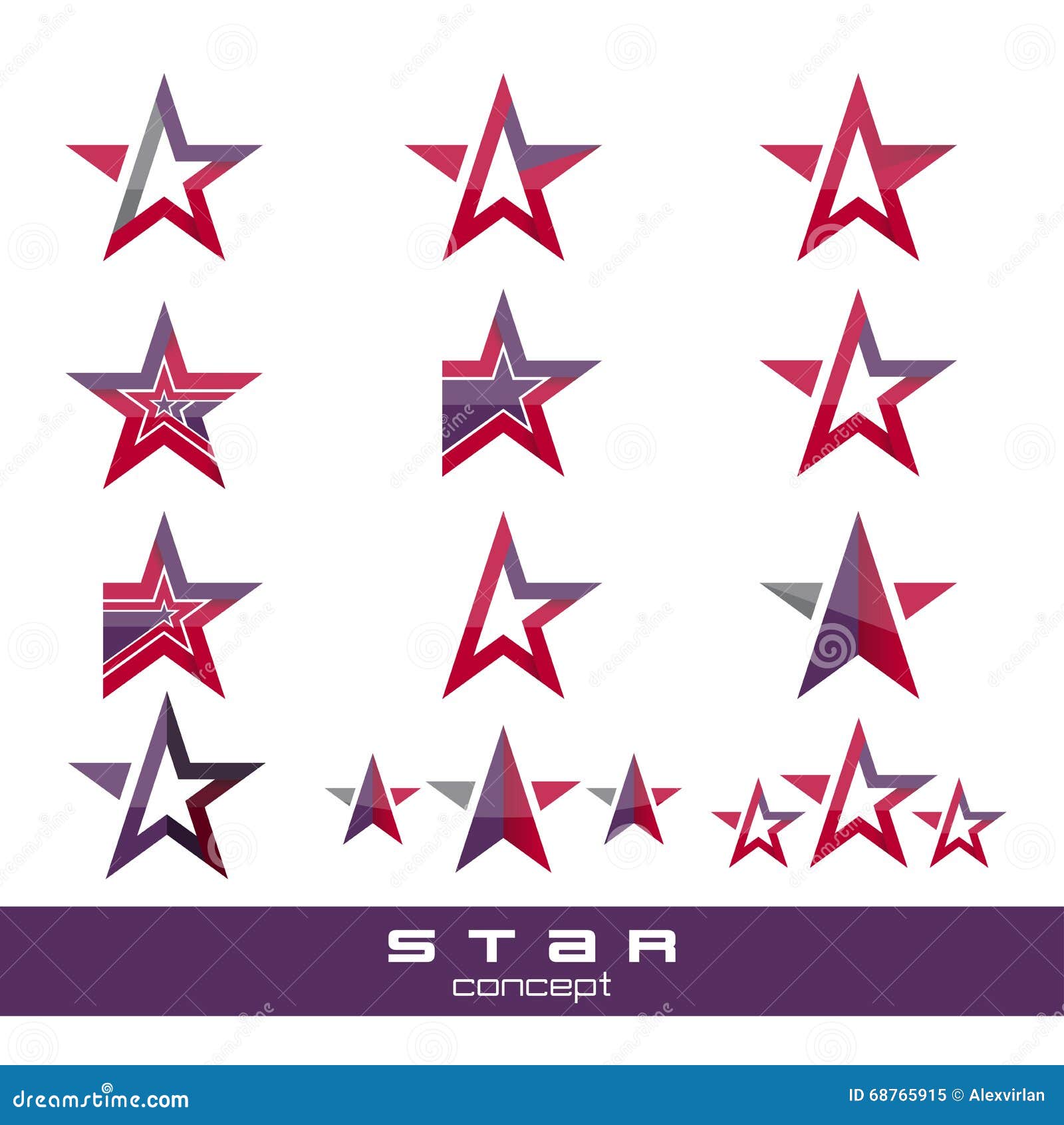 Vector Star Pack Collection Icons Stock Vector - Illustration of shape ...