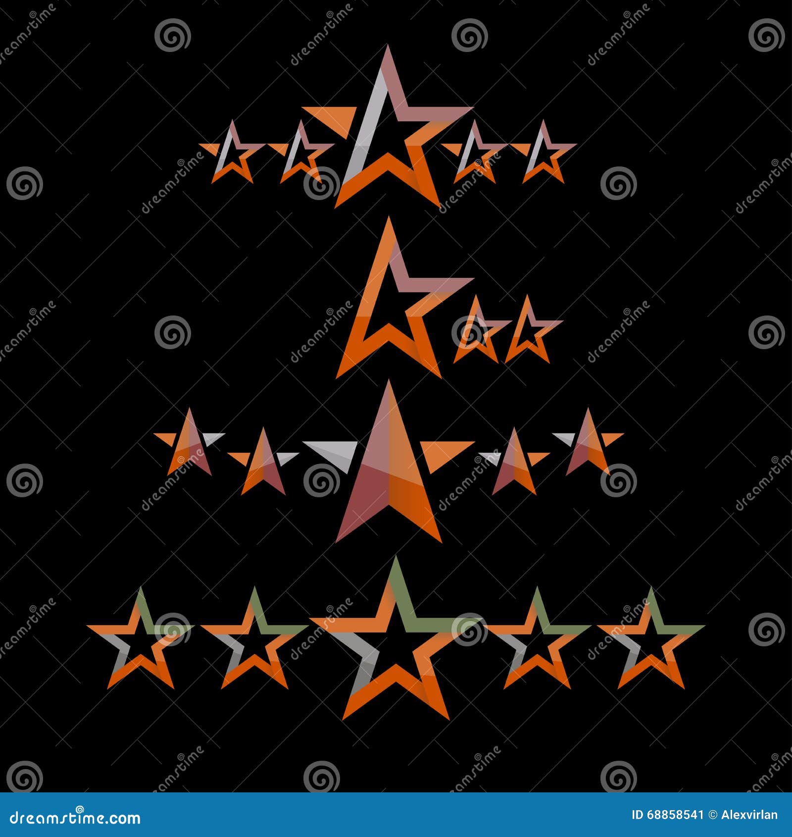 Vector Star Pack Collection Icons Stock Vector - Illustration of vote ...