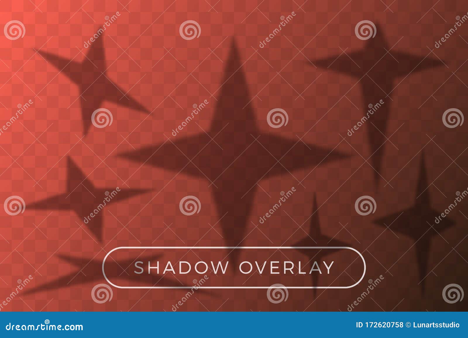 Vector Star Set Shadow Overlay. Many Star in Different Perspective and ...