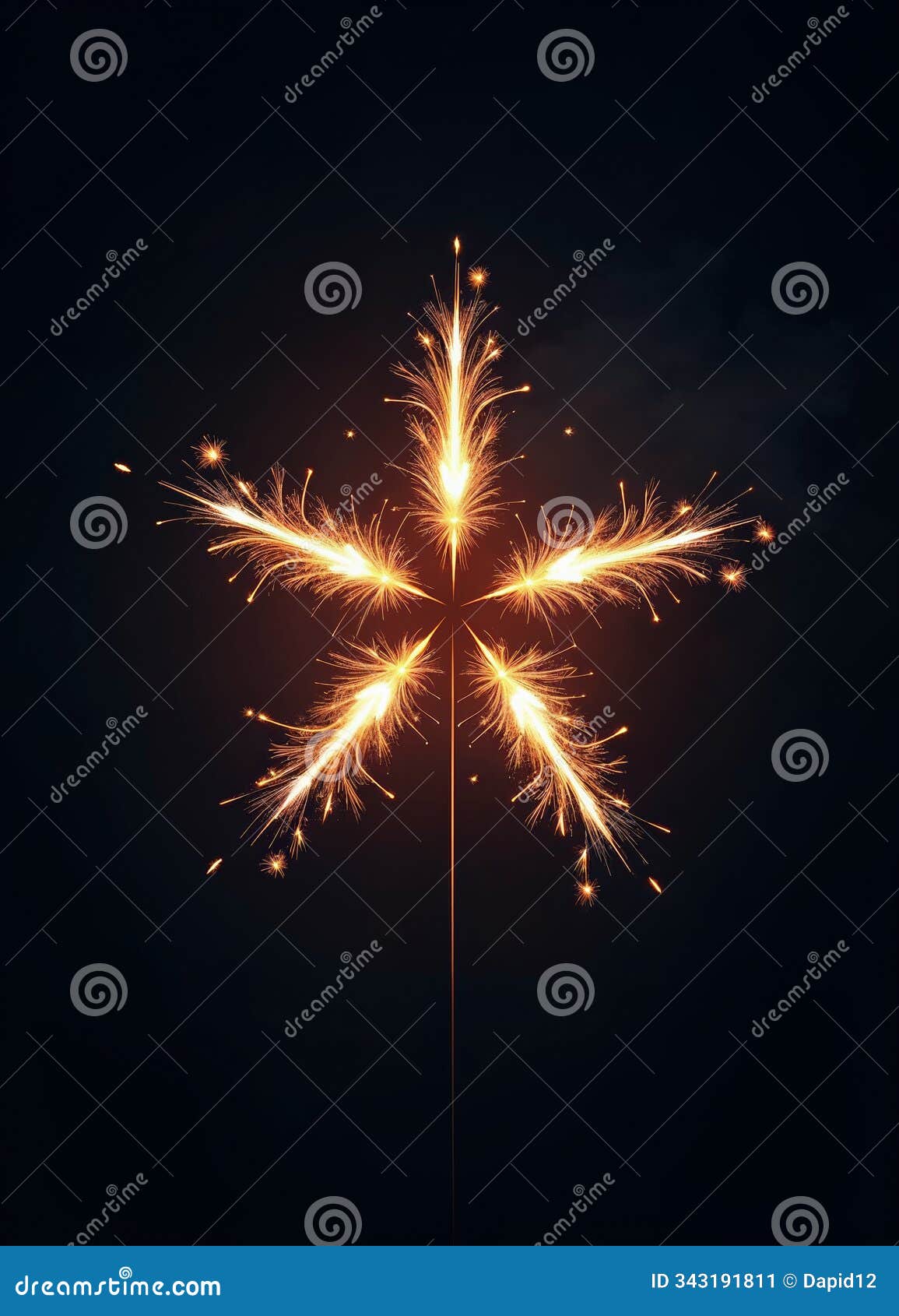 Vector of a Star Shaped Fireworks and Sparklers in the Sky with Sparks ...
