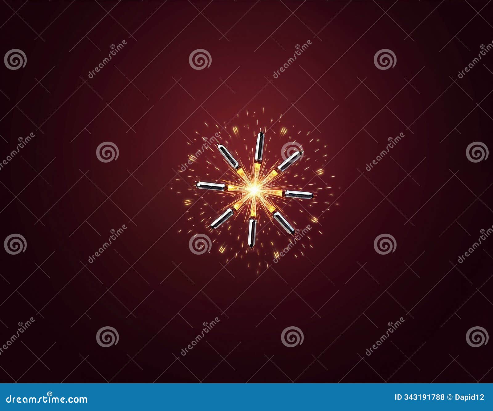 Vector of a Star Shapes Firecrackers with Fireworks and Sparklers that ...