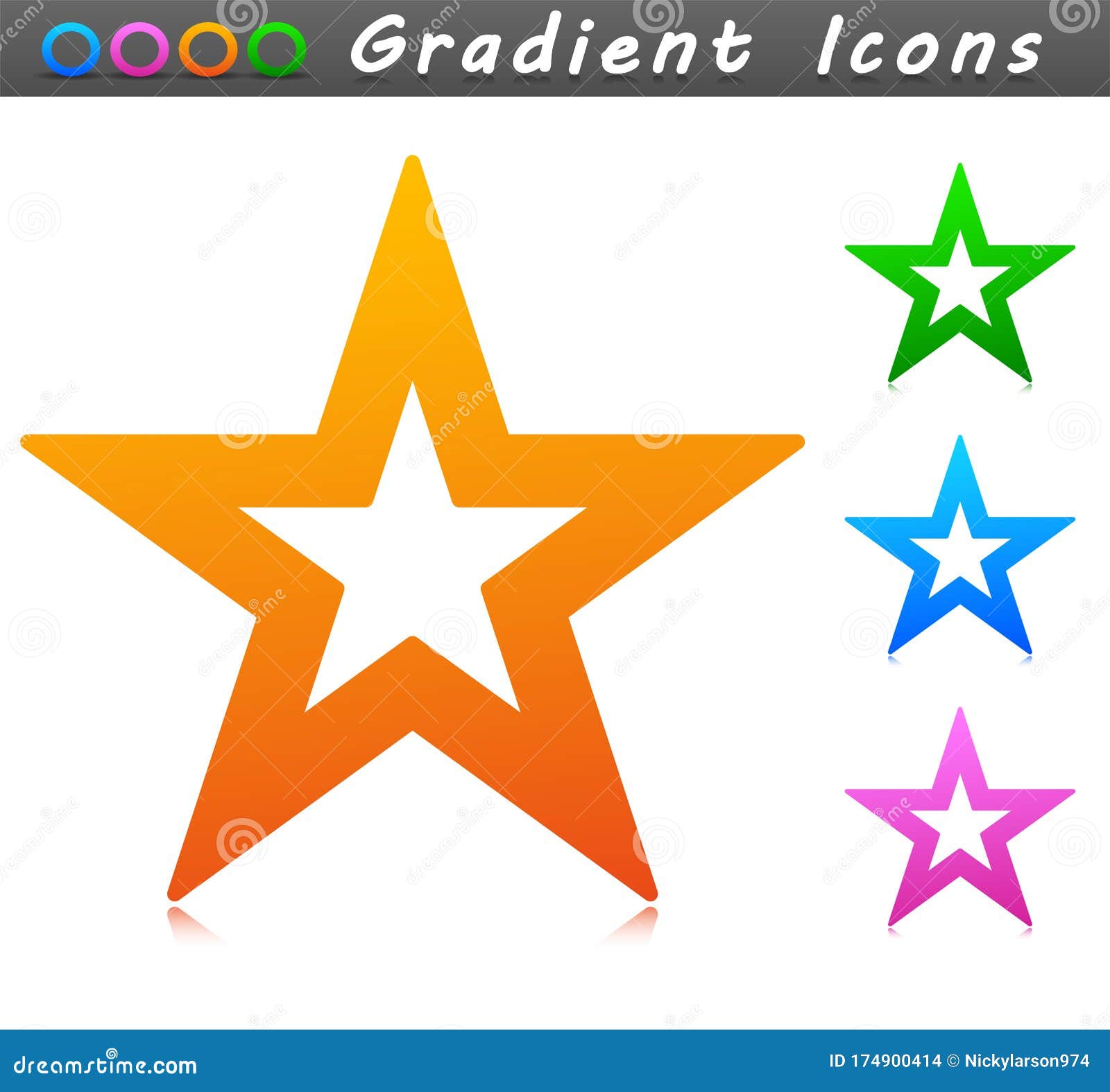 Vector Star Symbol Icon Design Stock Vector - Illustration of isolated ...