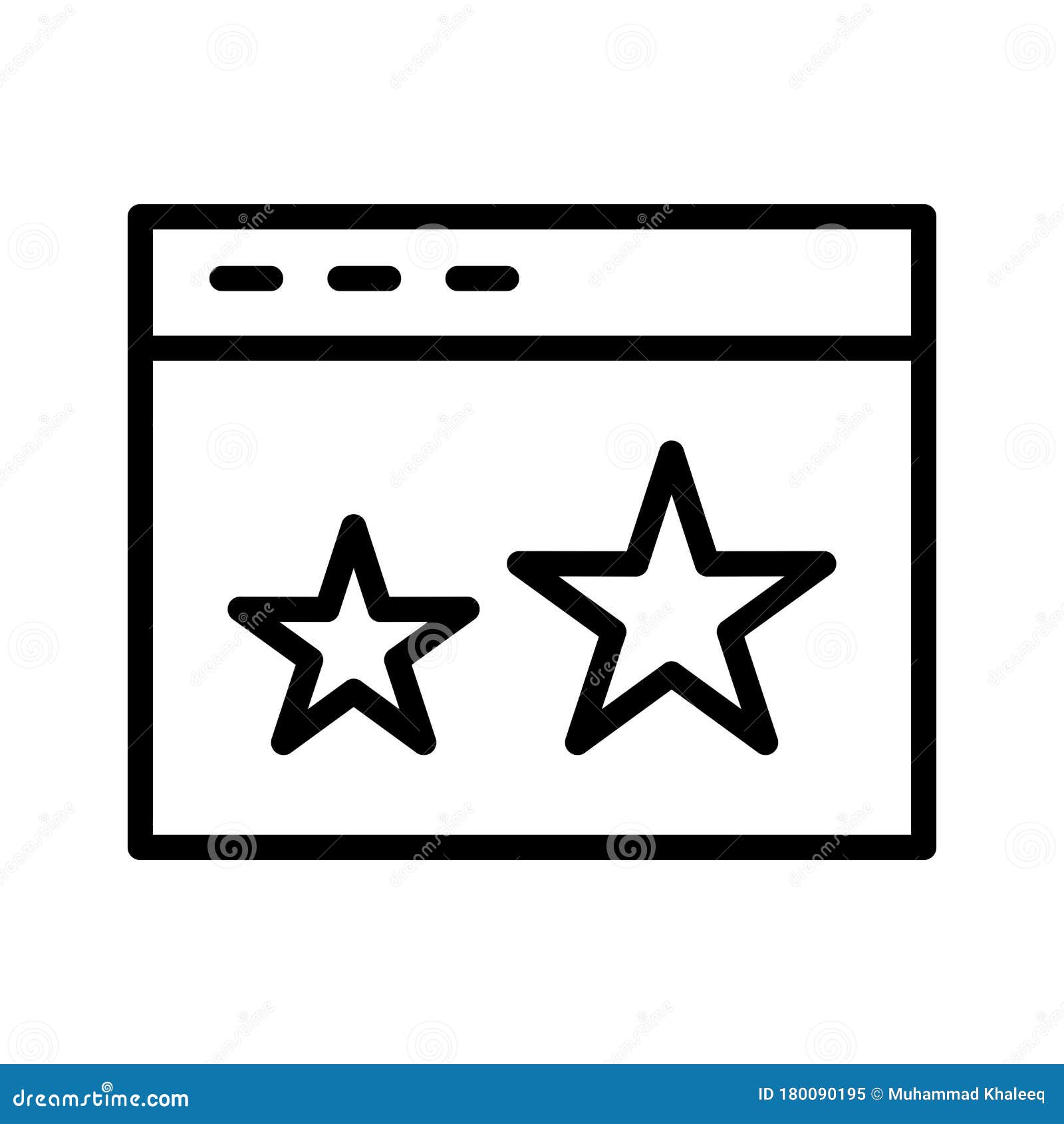 Vector Starred Icon stock illustration. Illustration of icon - 180090195