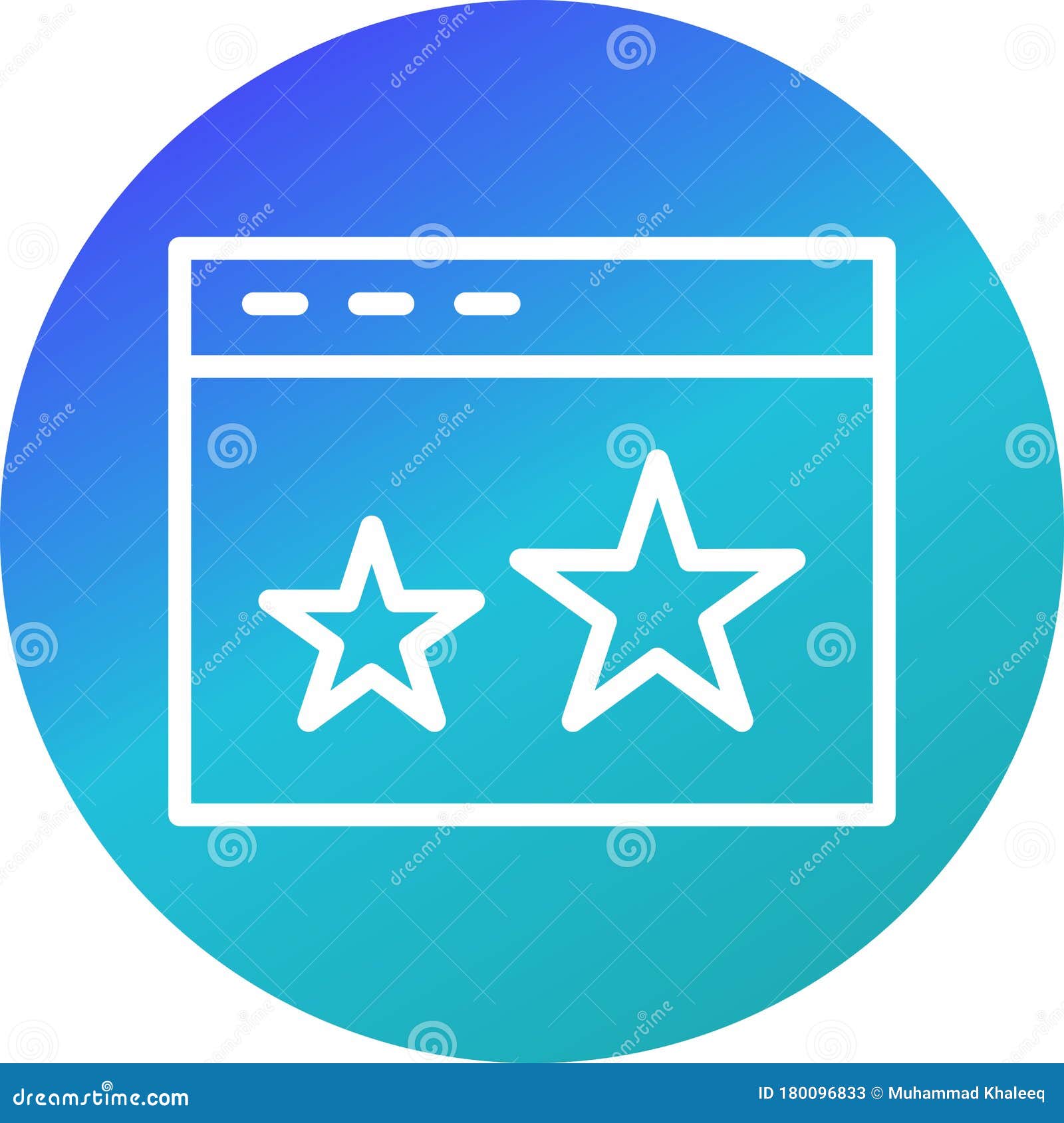 Vector Starred Icon for Personal and Commercial Use. Stock Illustration ...
