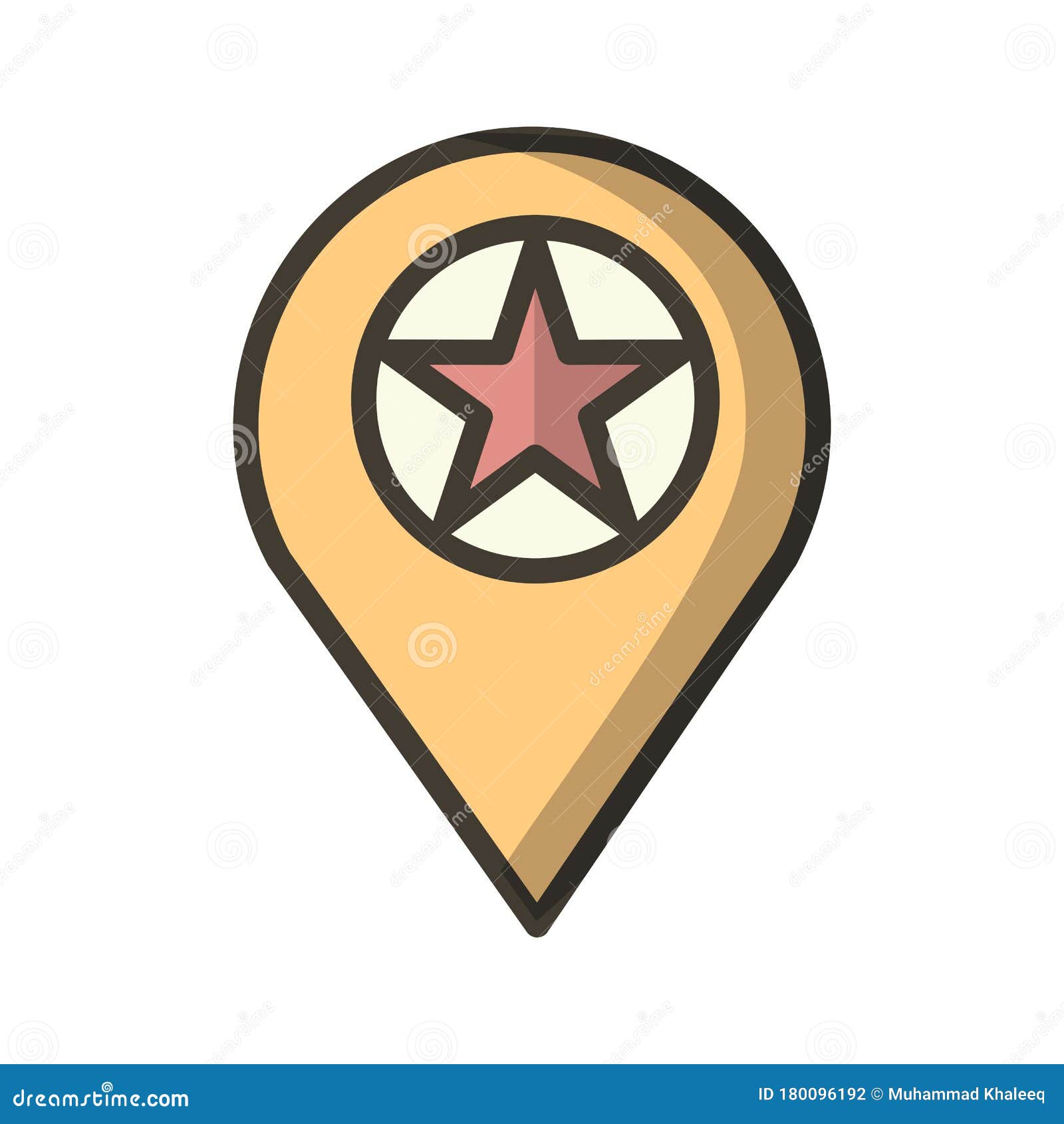 Vector Starred Location Icon for Personal and Commercial Use Stock ...